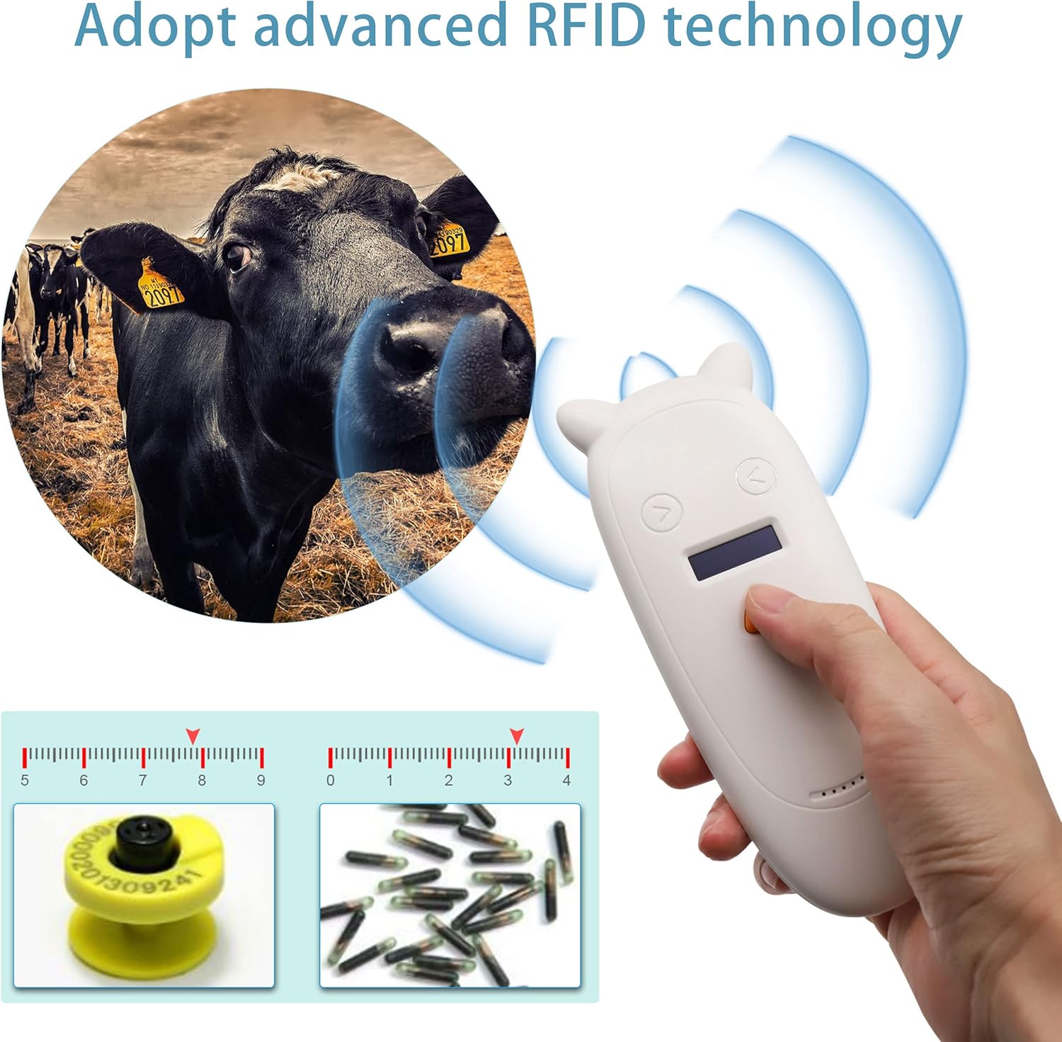 DIFCUL Pet Microchip Scanner – Pet Tag Scanner – Animal Portable ...