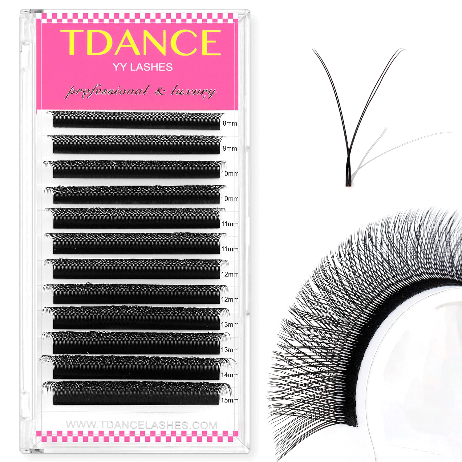 Amazon.com: TDANCE YY Lash Extensions D Curl 0.05mm Thickness Volume ...