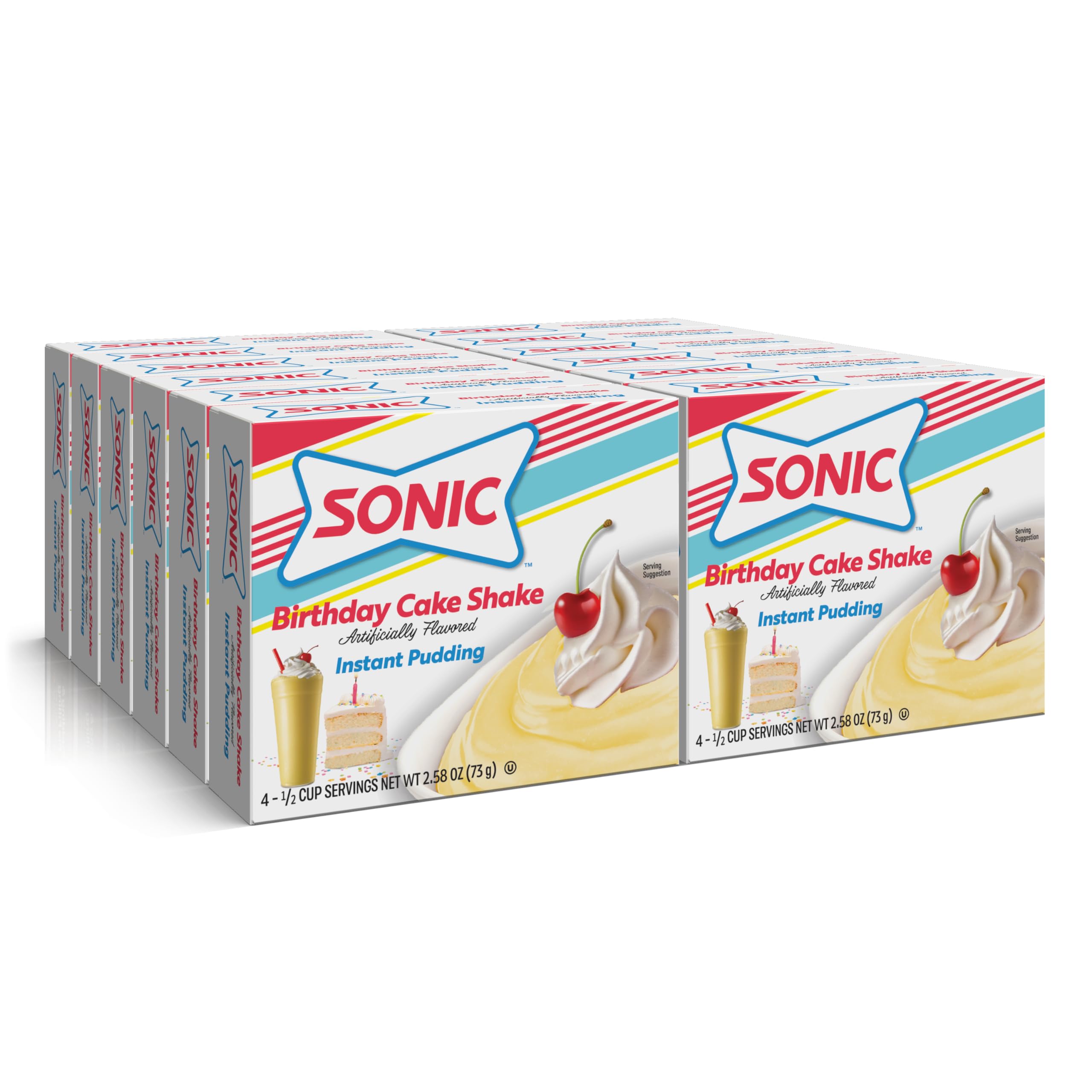 Amazon.com: Sonic Birthday Cake Shake Instant Pudding Mix, 4 Servings ...