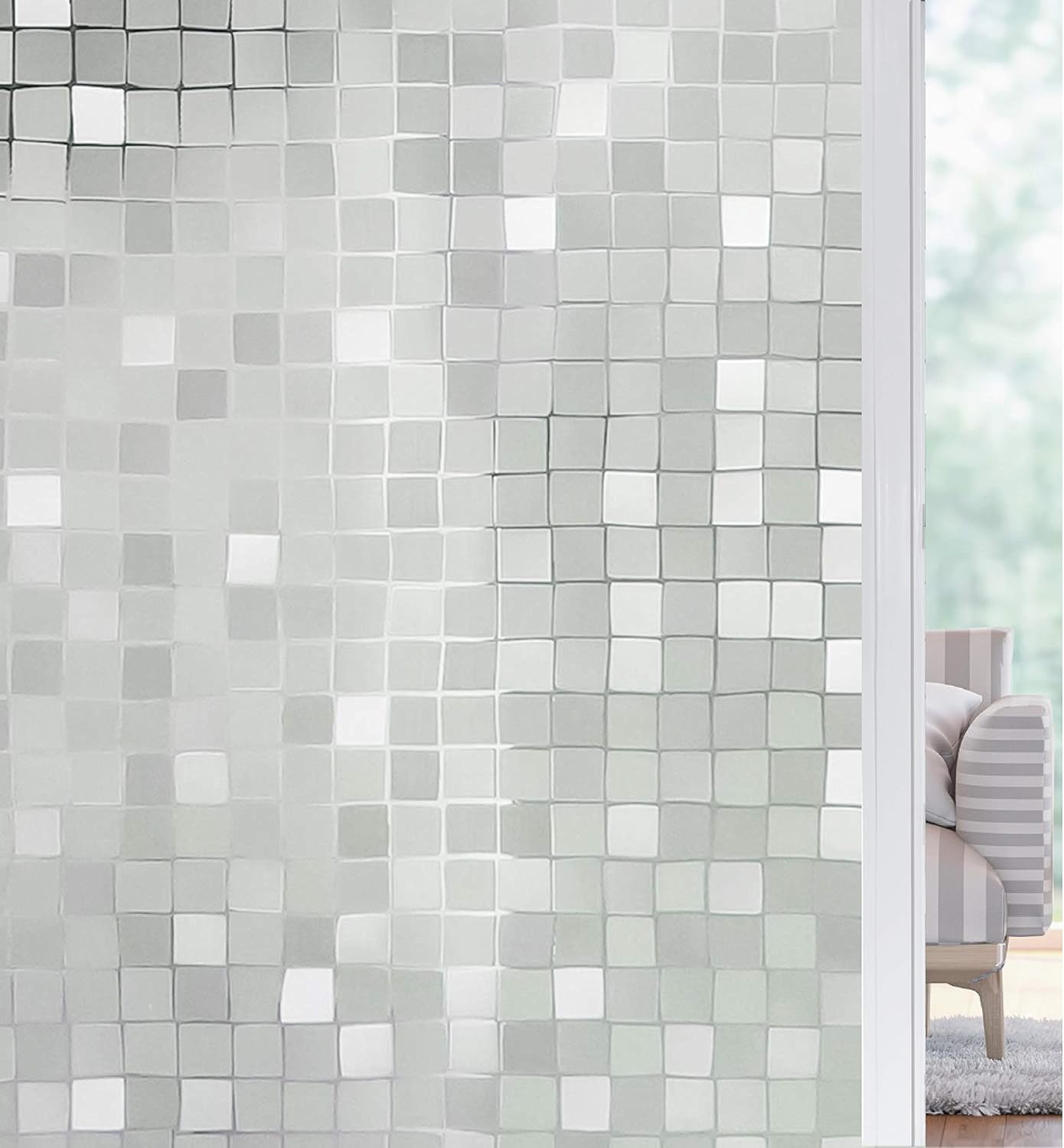 Amazon.com: Solardiamond 3D Window Film Big Mosaic Privacy Window Film ...