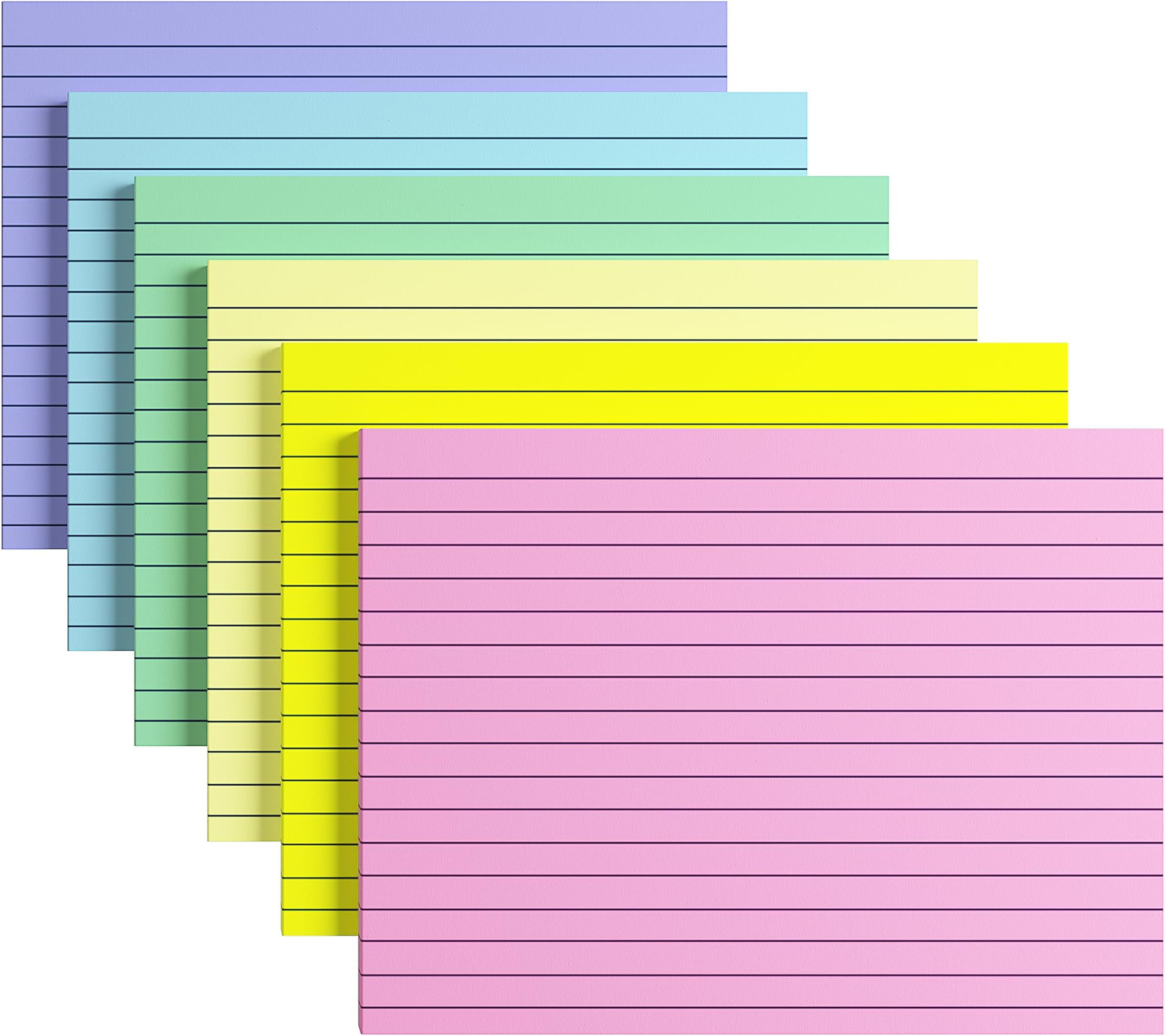 KIFZM 6 X 8 Inches Extra-Large Lined Sticky Giant Pads,A5 Lined Note,30 ...