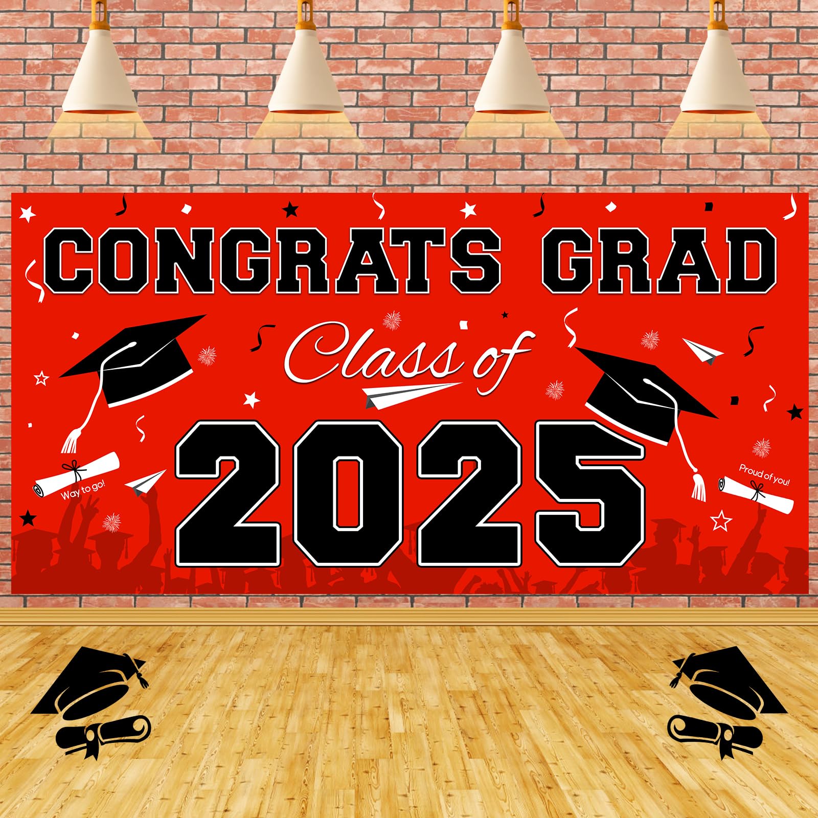 Snapklik.com : STARSIDE 65”x 327”Graduation Party Plastic Backdrop