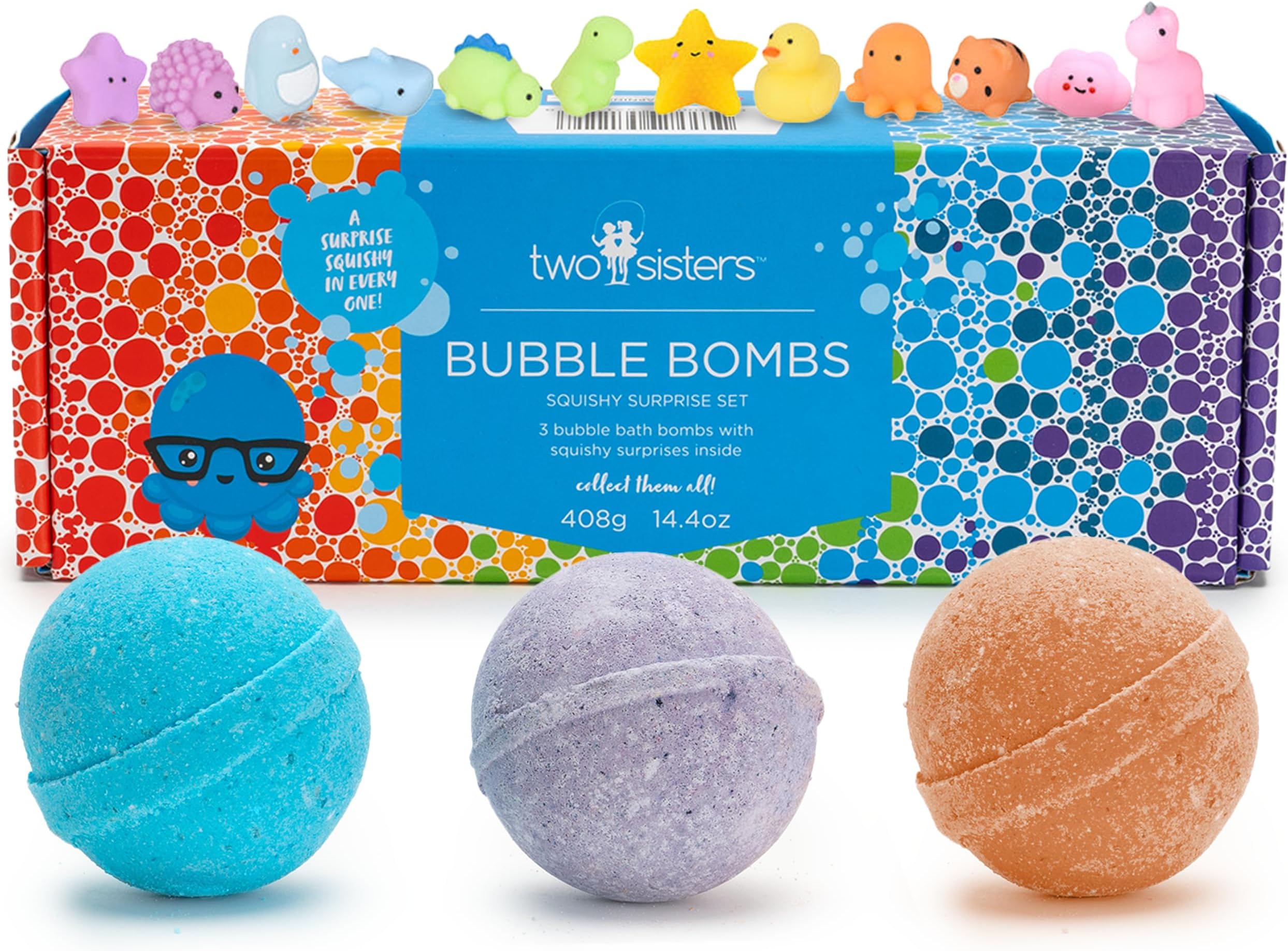 Amazon.com: Squishy Bath Bombs for Kids with Surprise Toy Inside, 6 ...