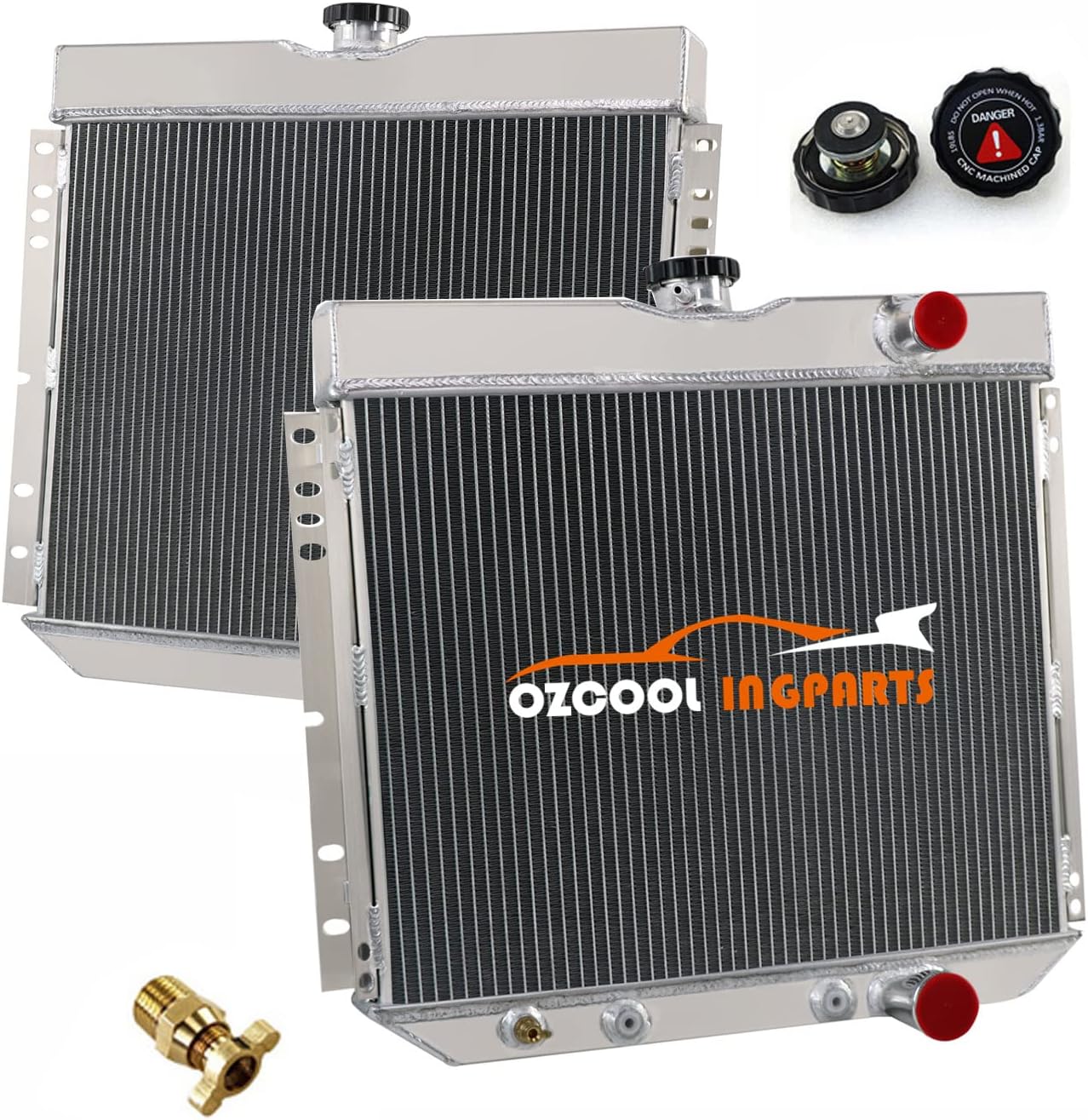 Amazon.com: OzCoolingParts 67-70 Radiator, 3 Row Core Aluminum Radiator ...