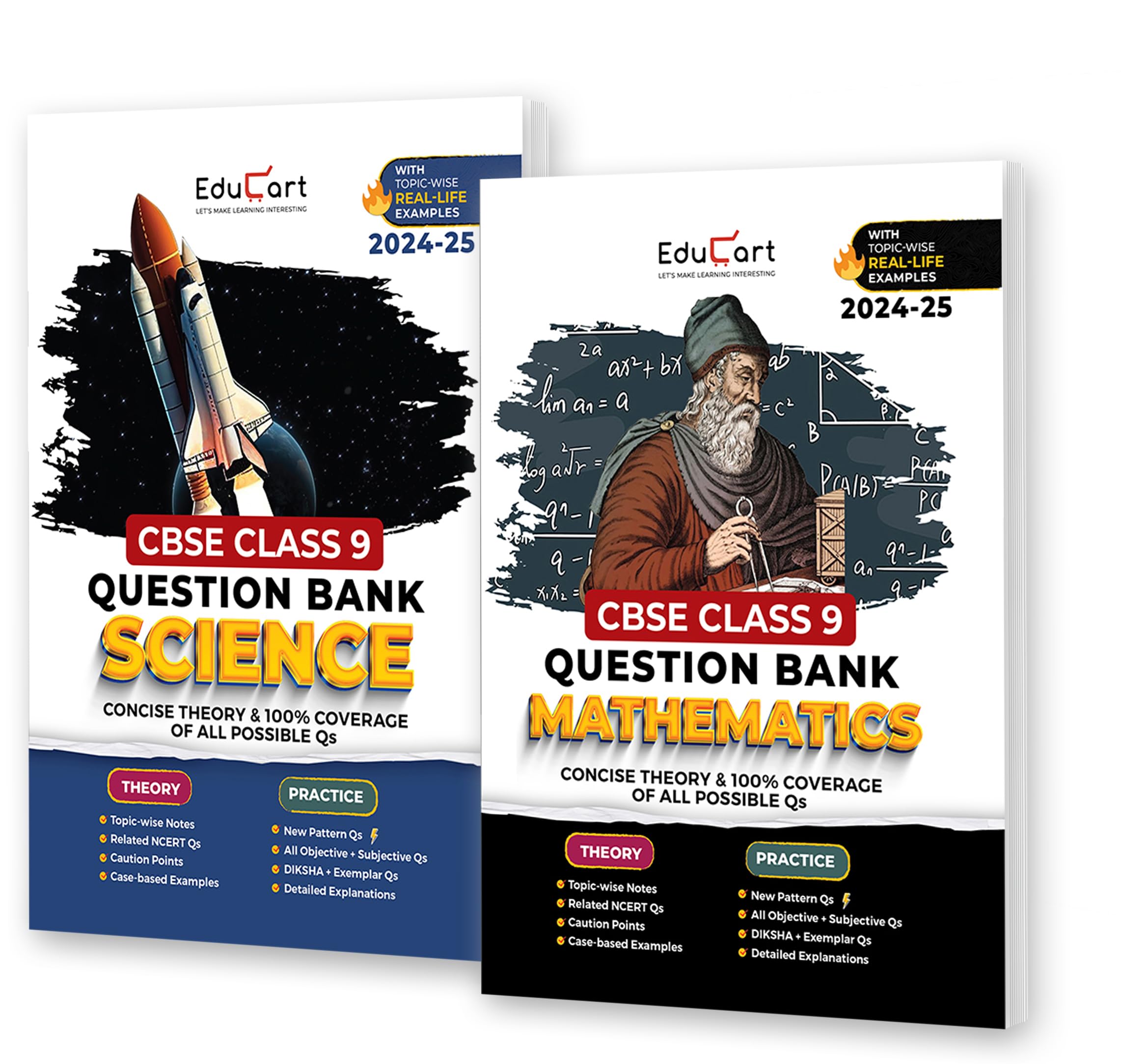 Educart CBSE Class 9 Question Bank SCIENCE & MATHS 2024-25 Bundle (Set ...