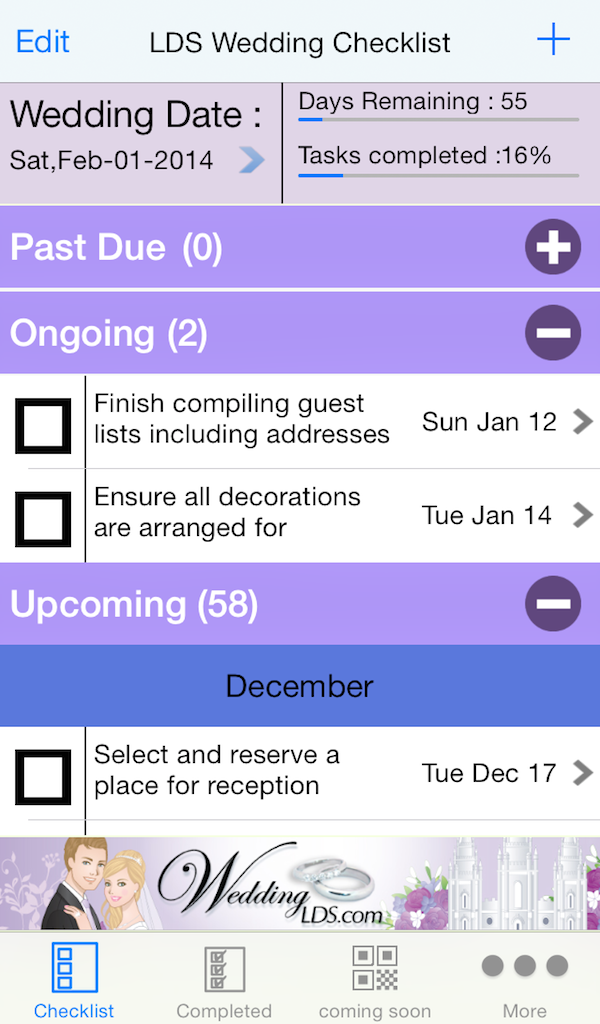 LDS Wedding Checklist - App on Amazon Appstore