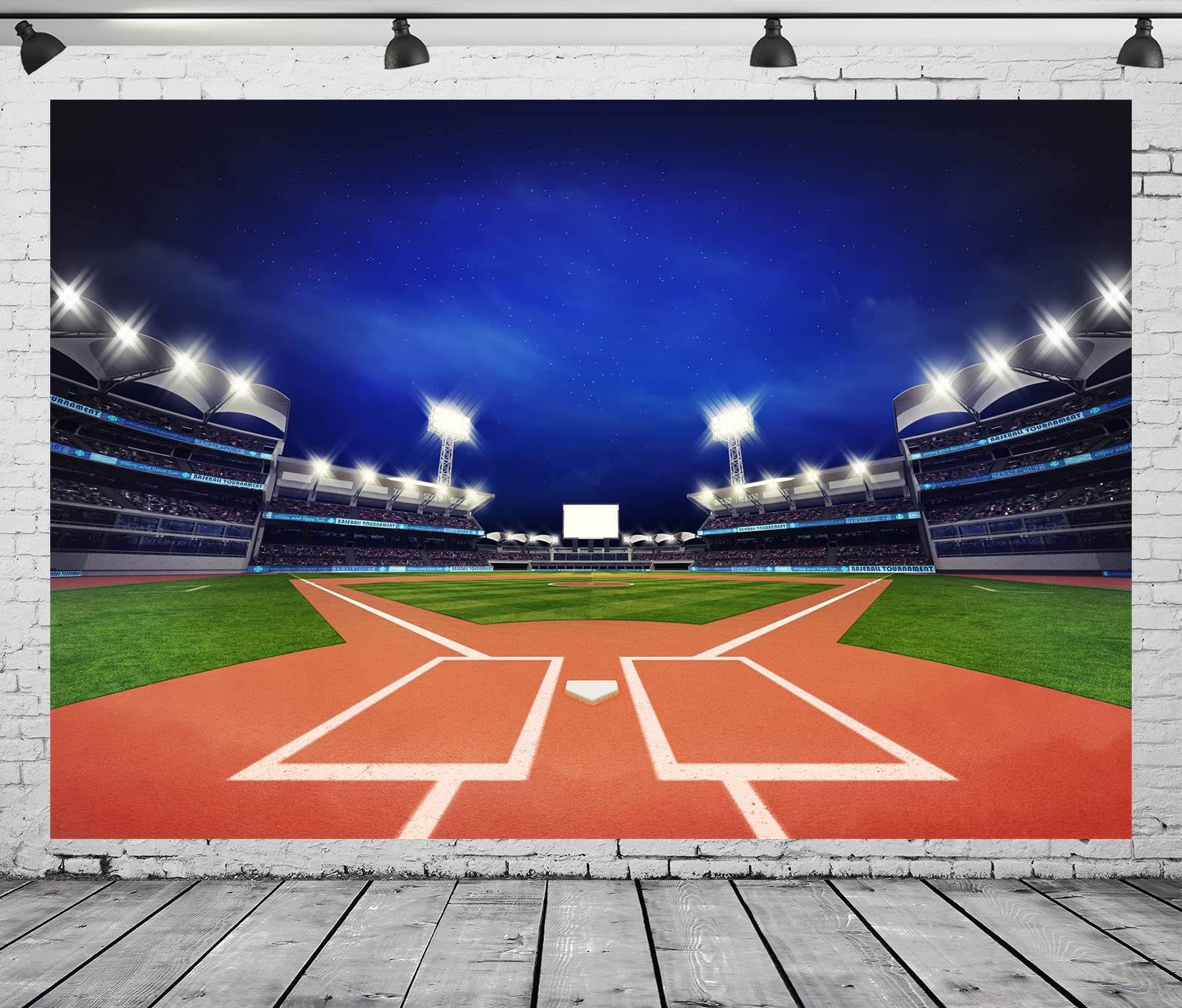 Baseball Stadium Lights At Night