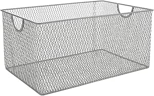 Amazon.com: YBM Home Mesh Wire Storage Basket for Shelves, Pantry ...