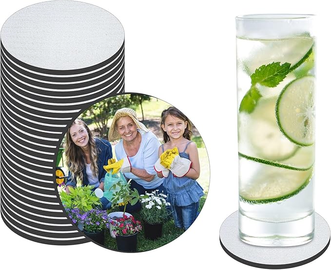 Amazon.com: 18 PCS Sublimation Coasters Blanks Bulk, 4x4 Inch Round ...