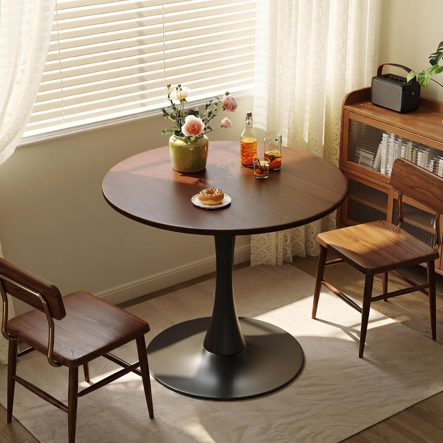 Amazon.com - Trygoal 23.6'' Small Round Dining Table for 2, Tulip Table ...