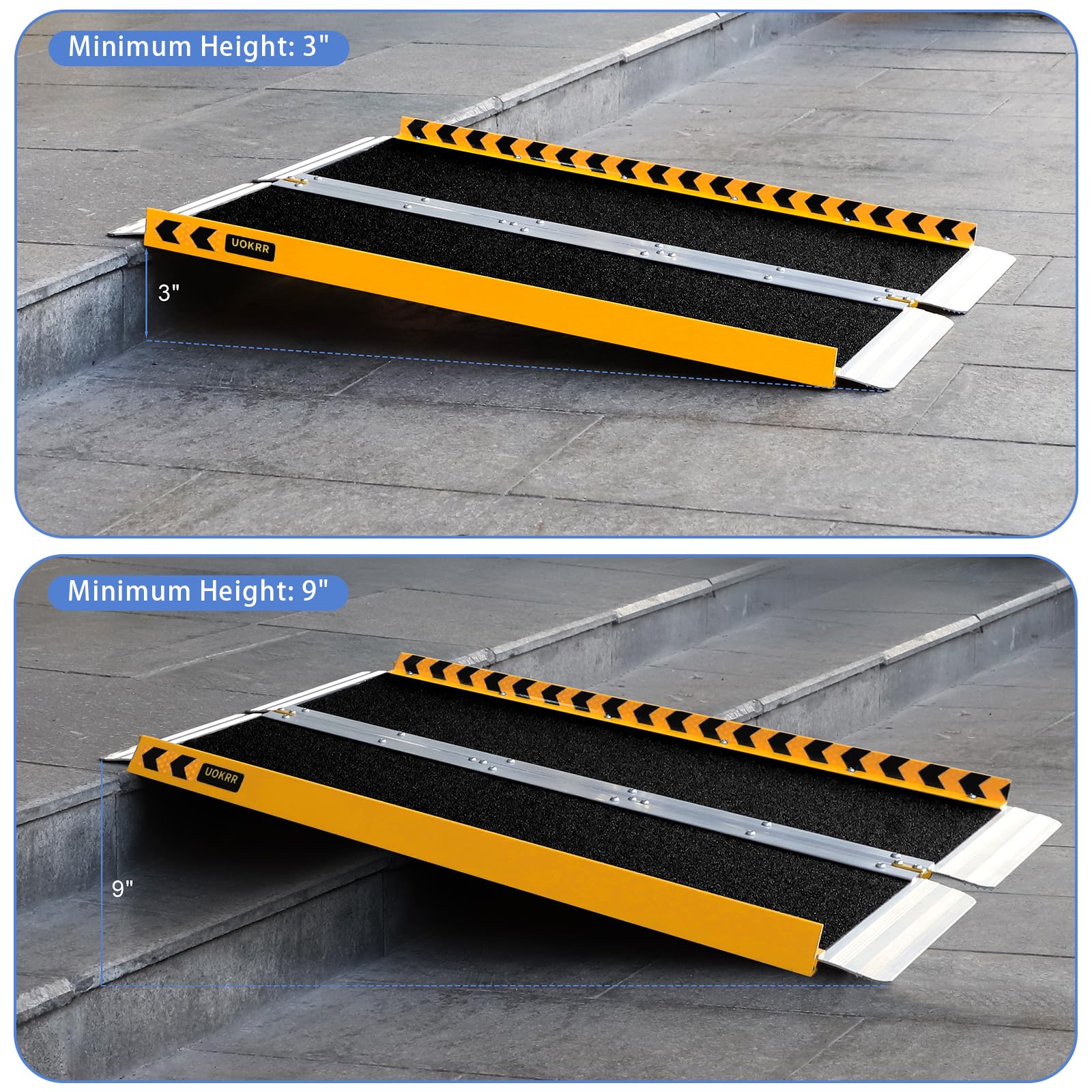 UOKRR Handicap Ramp for Wheelchairs 3FT Portable Door Threshold Ramp ...