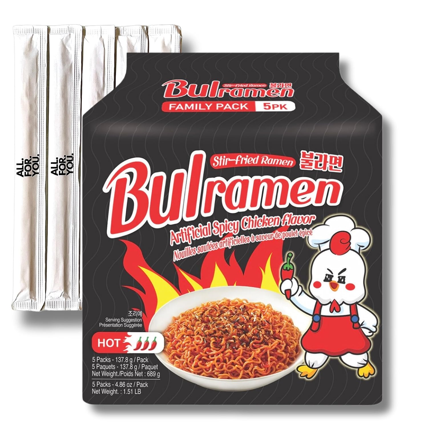 Amazon.com: Bulramen Ramen Noodles - Original Flavor - 5 Pack - Spicy Ramen Noodles Buldak Ramen ...