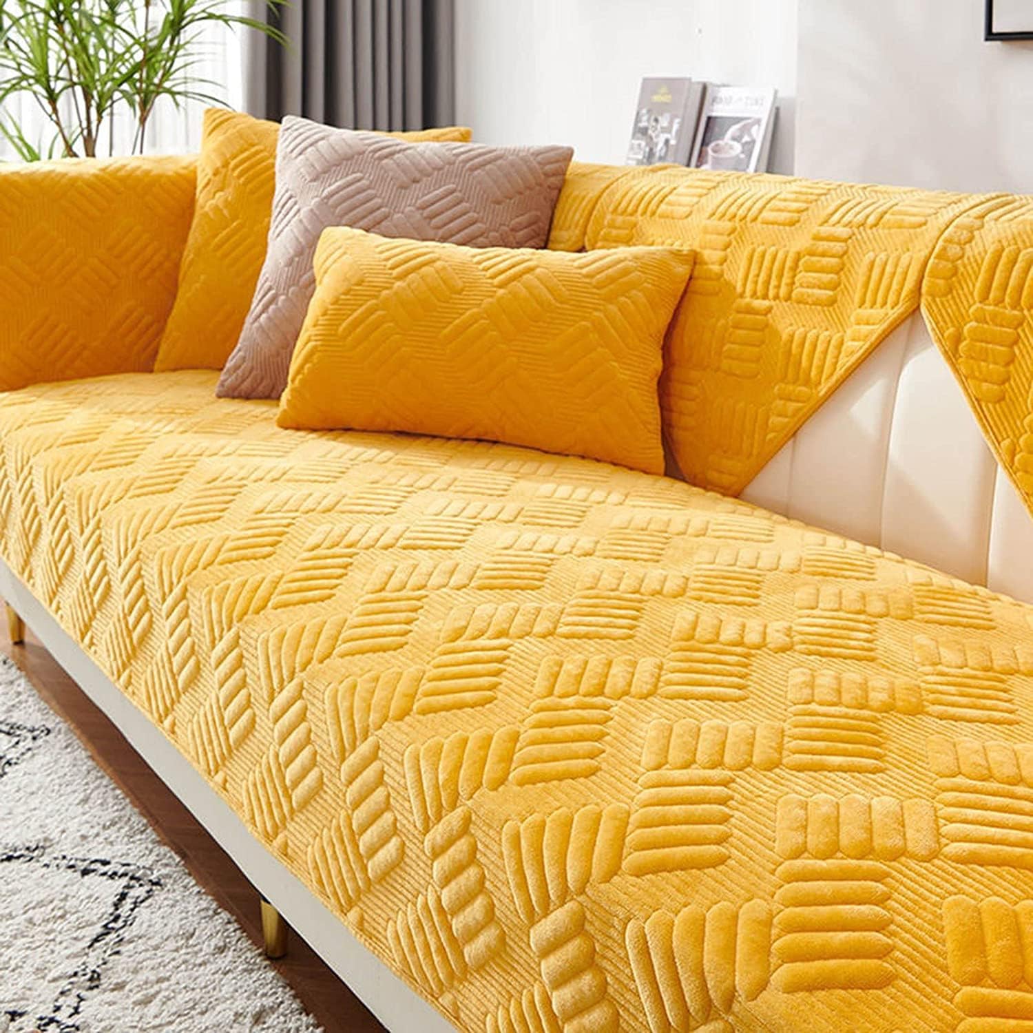 Sofa Slipcover Corner 3/2/1/4 Seater Sofa Cover L Shape Couch Cover ...