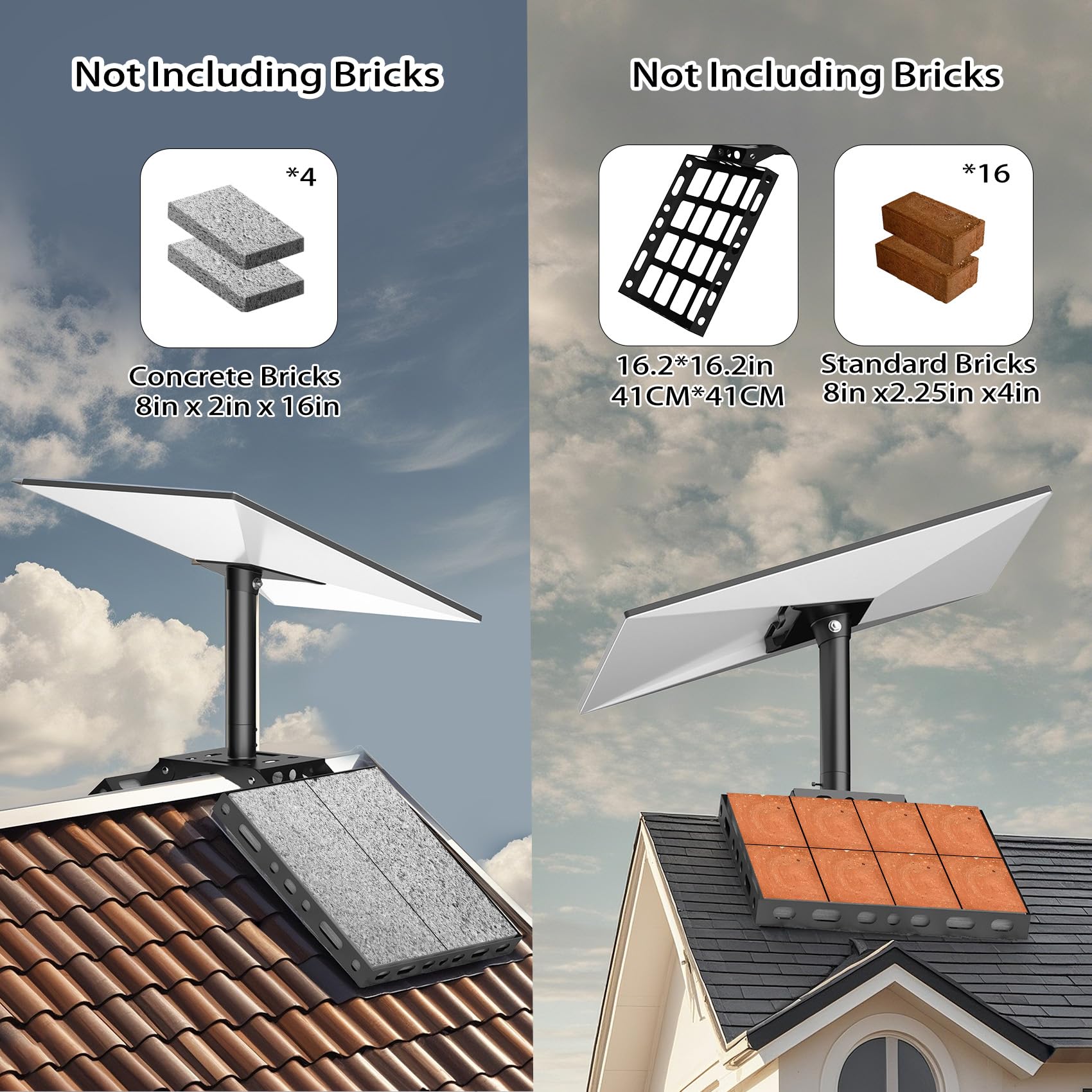 Snapklik.com : Starlink Gen 3 Roof Ridge Mount, Aluminium Pipe Adapter ...