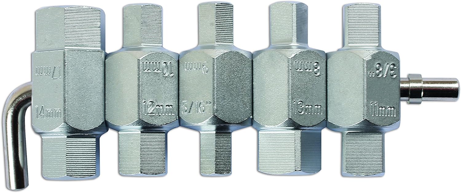Amazon.com: Laser 1580 Drain Plug Key Set 5pc : Automotive
