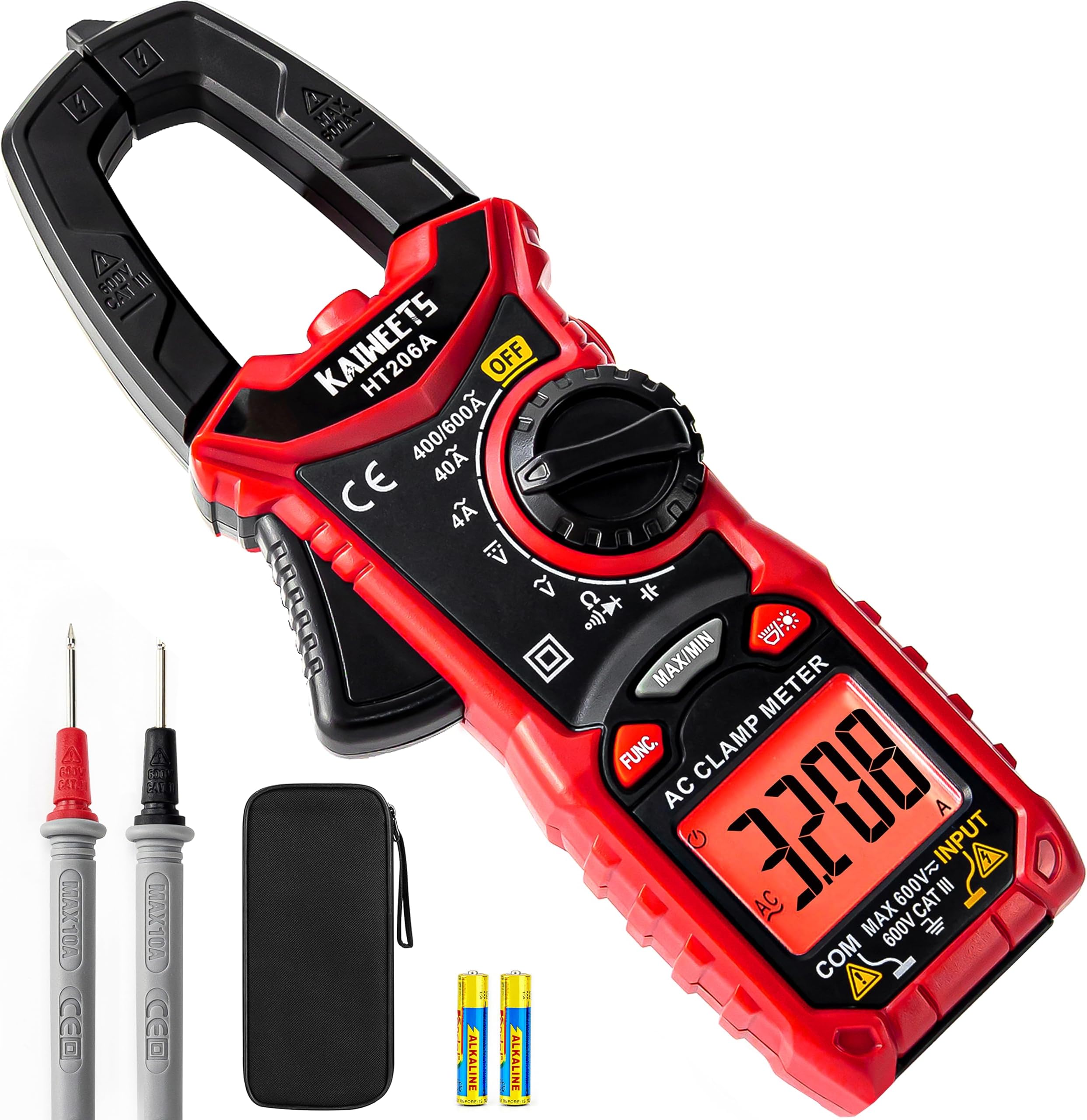 Amazon.com: PDI CA-60 Handheld 60 Amp AC/DC Current Clamp Probe, Red ...