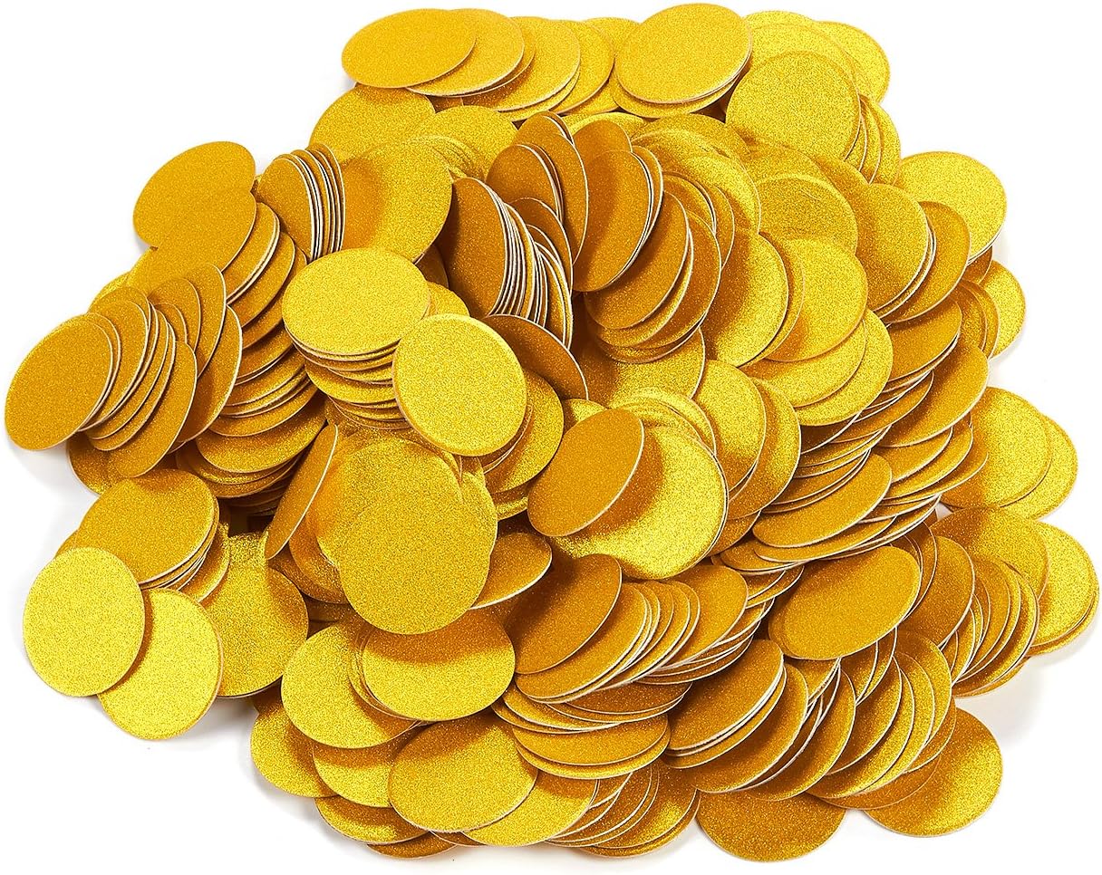 Amazon.com: 500-Piece Gold Circle Cutouts Confetti Paper Set - Circle ...
