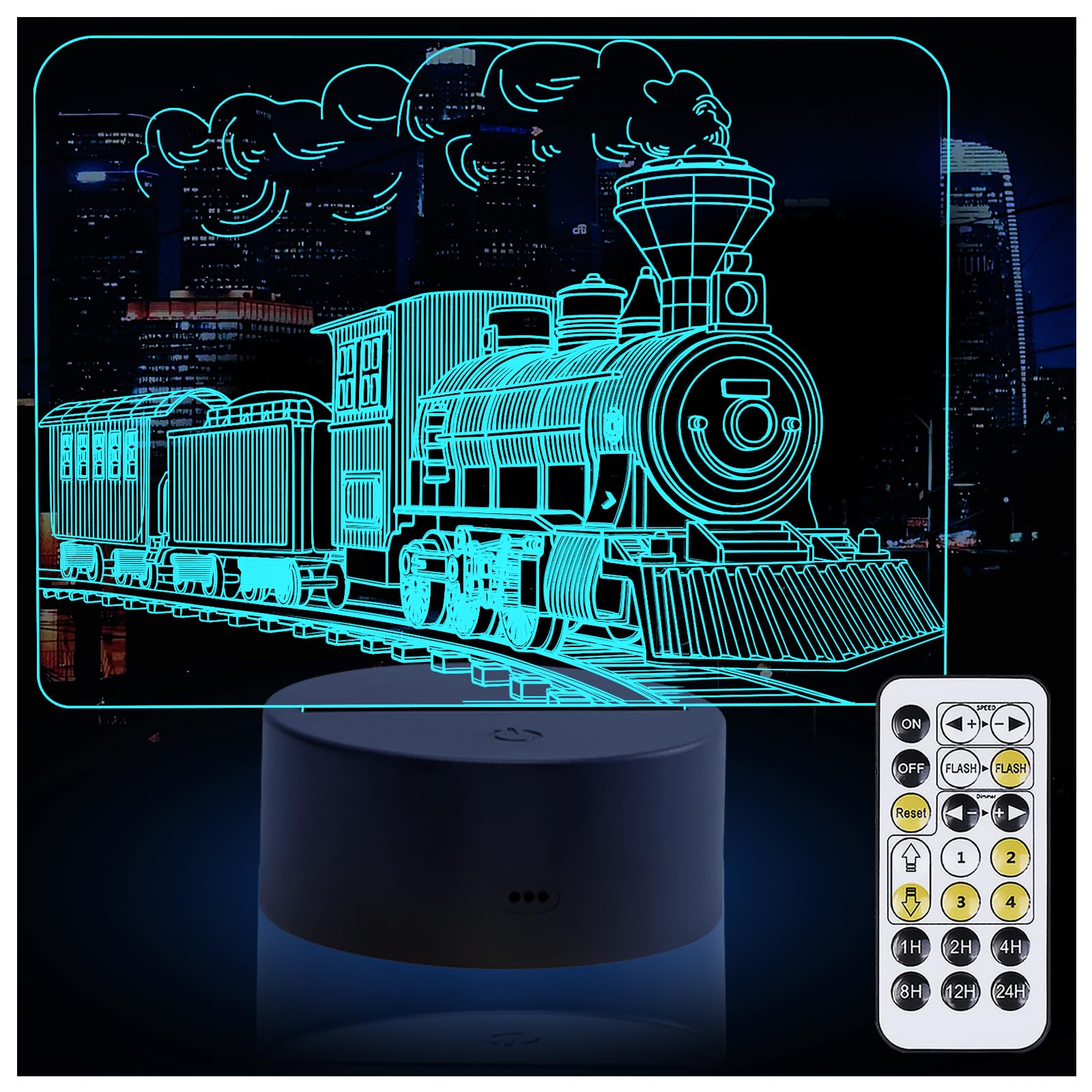 Amazon.com: Train Night Light, 3D LED Night Lamp for Boys - Train ...