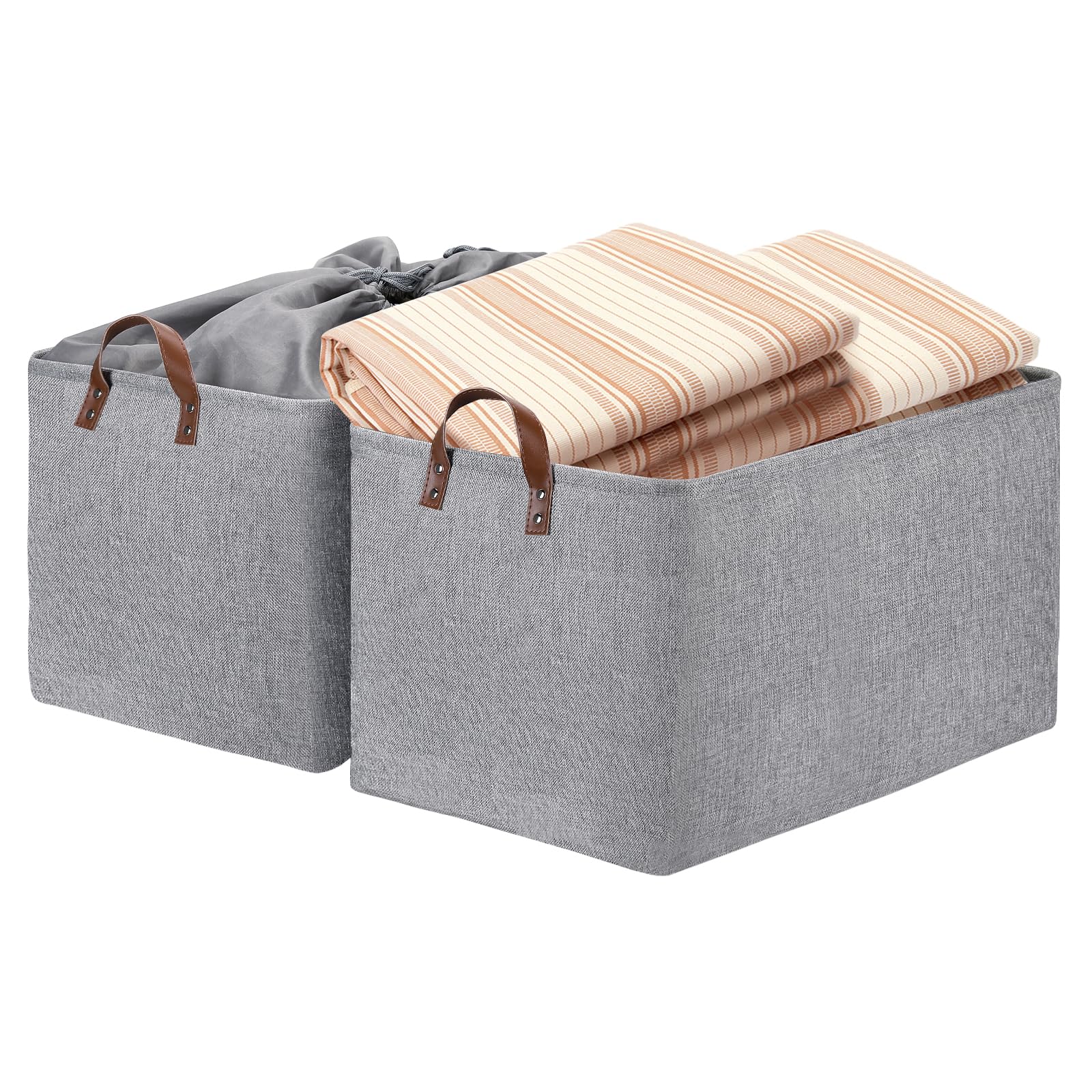 Amazon.com: DULLEMELO Large Grey Storage Baskets 70L Oversized Dog Toy ...