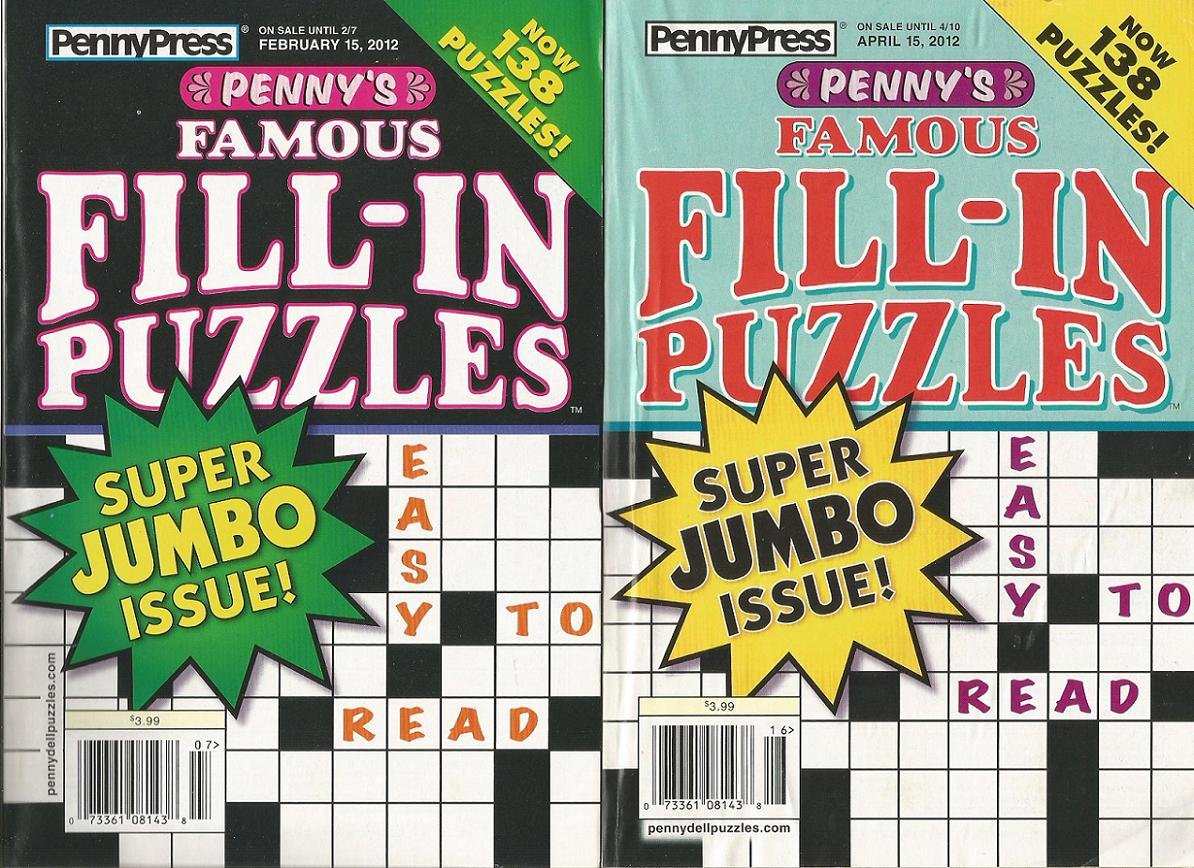 Famous Word Fill-In Puzzle Books for All Skill Levels – 3 Pack ...