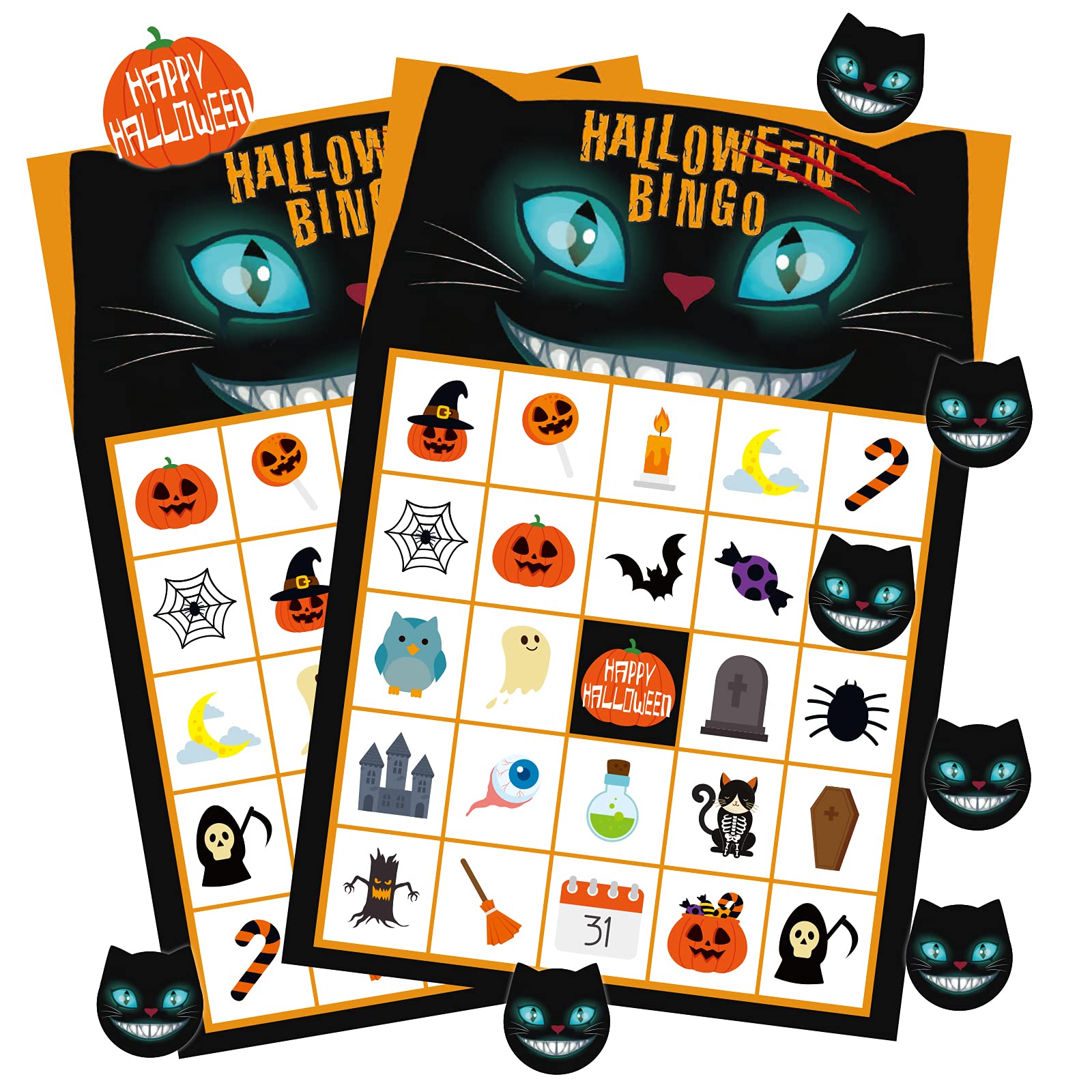Hohomark Halloween Bingo Game Cards 26 Players Halloween Party Games ...