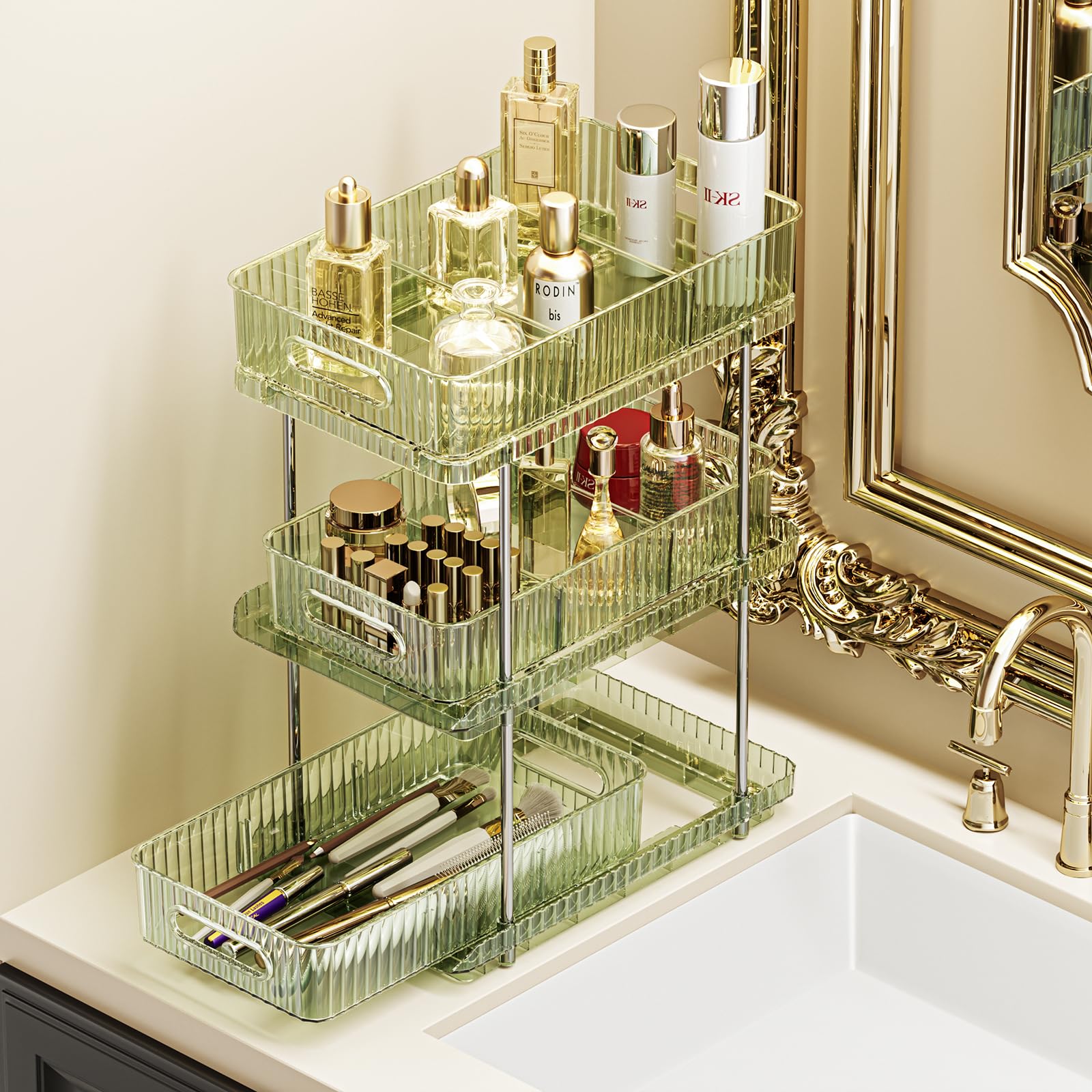 Amazon.com: ESTHELLO 3-Tier Bathroom Counter Organizer: Vertical ...