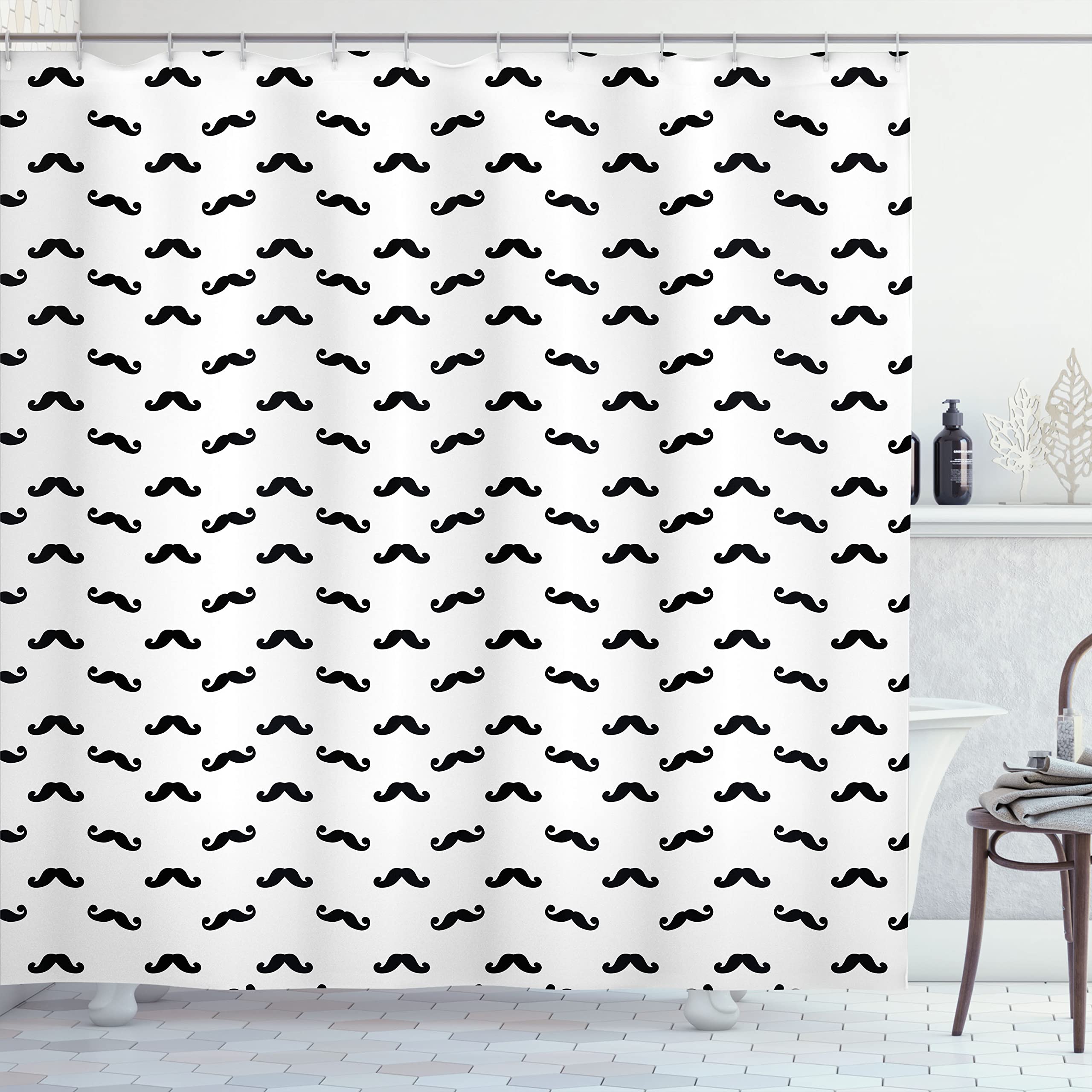 Mustache Shower Curtain
