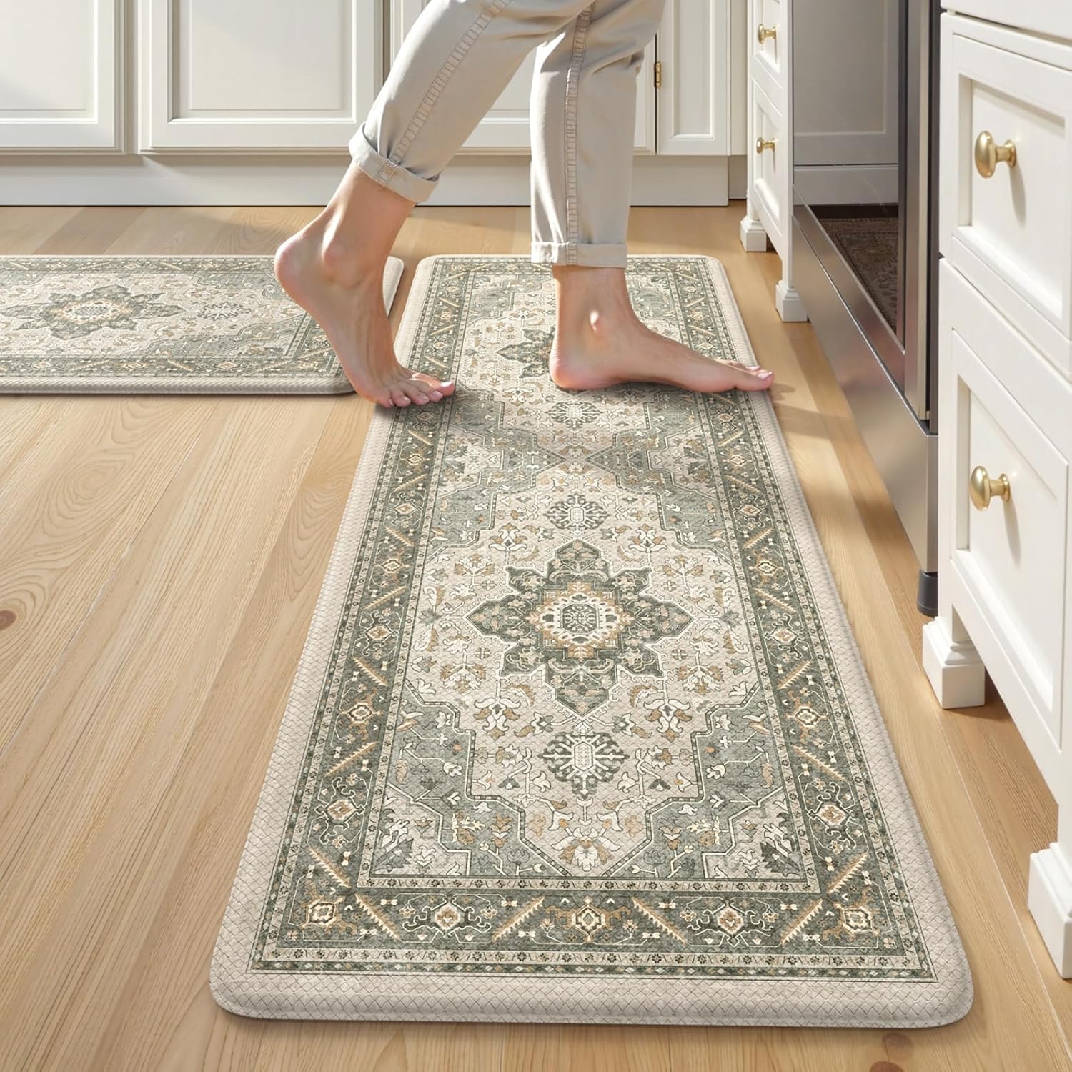 Amazon.com: Sungea Anti Fatigue Mats for Kitchen Floor,Farmhouse Boho ...