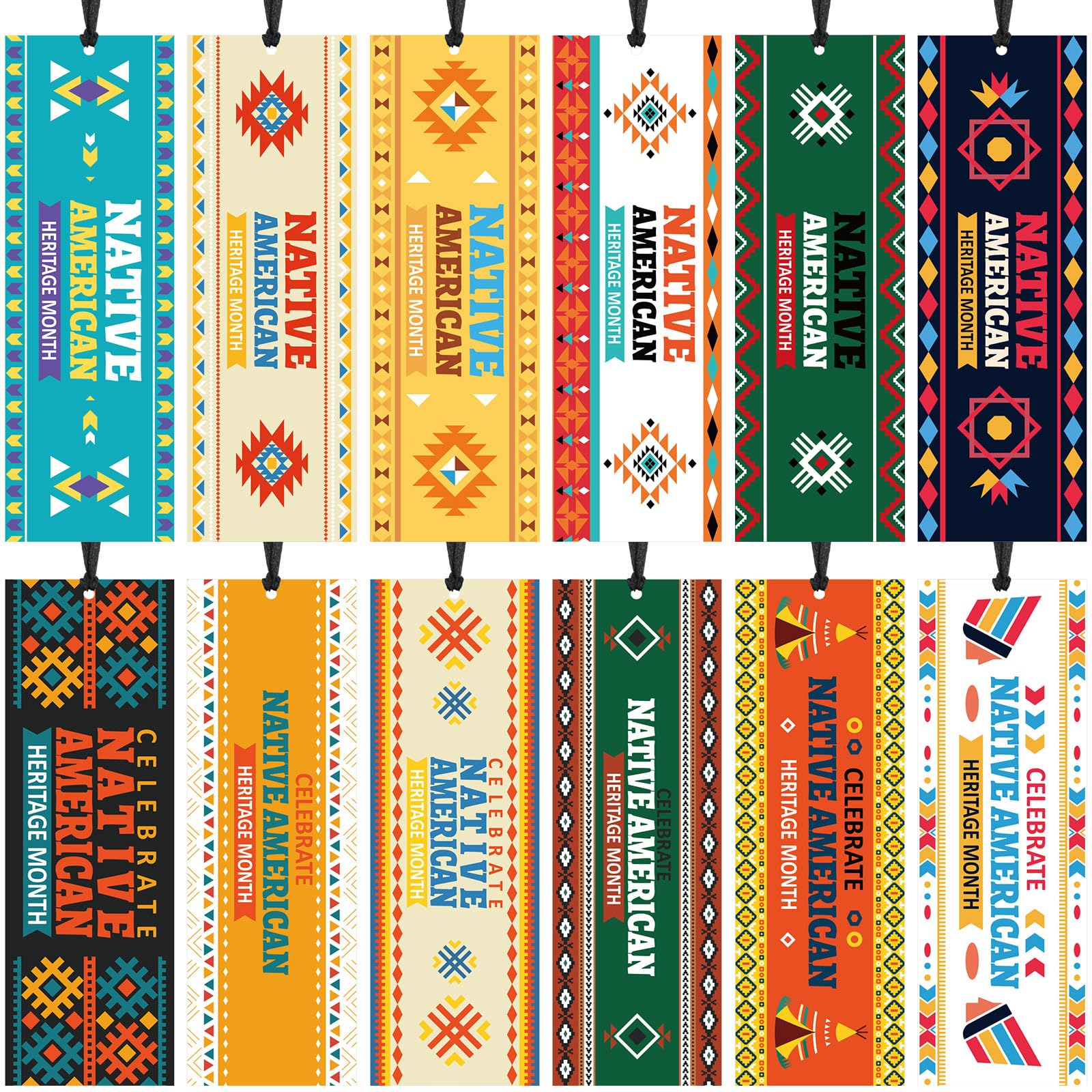 Amazon.com: Kolldenn 120 Pcs Native American Heritage Bookmarks ...