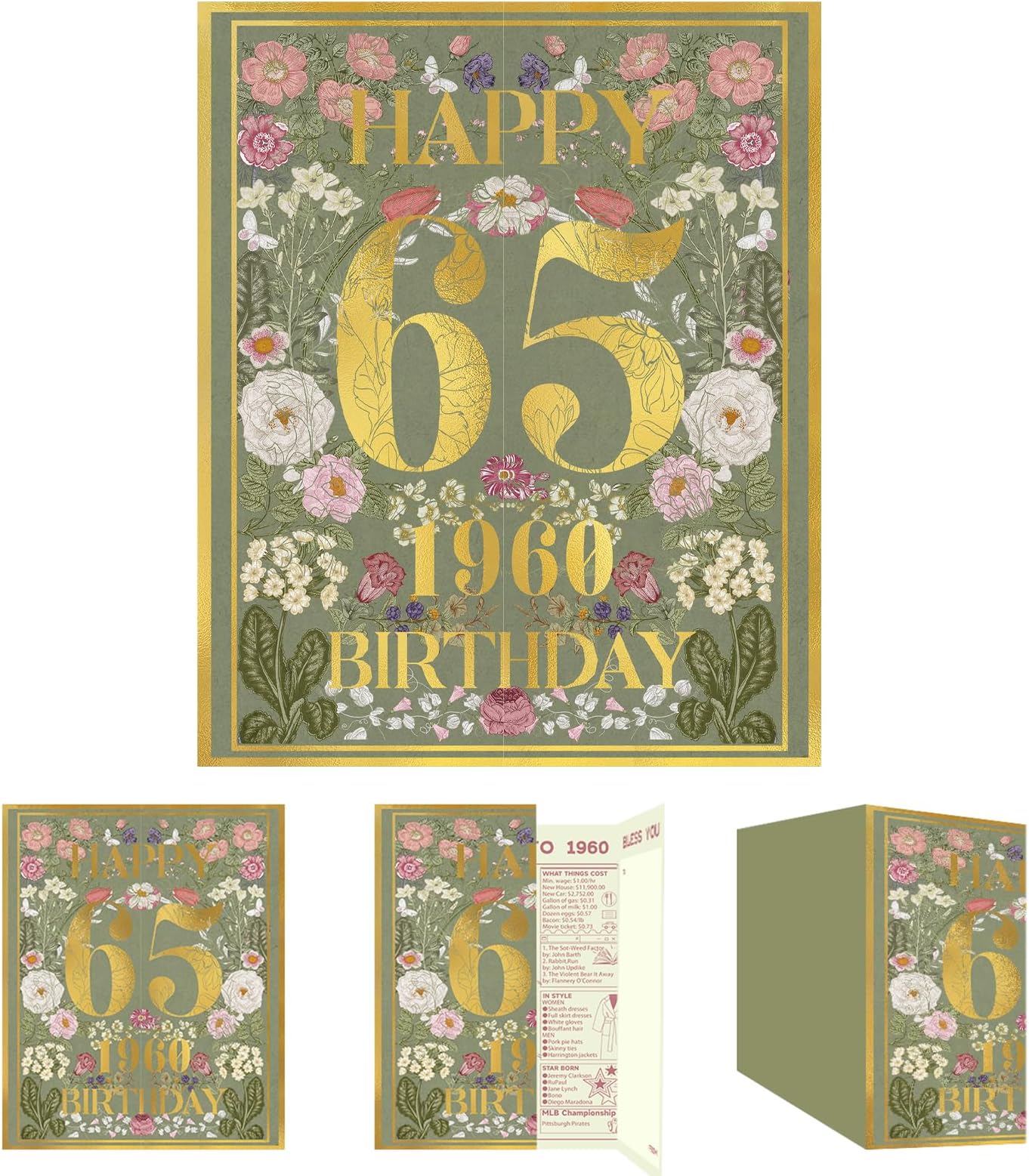 Amazon.com: Chuck's Card-O-Rama - 65th Birthday Card - MADE IN USA ...