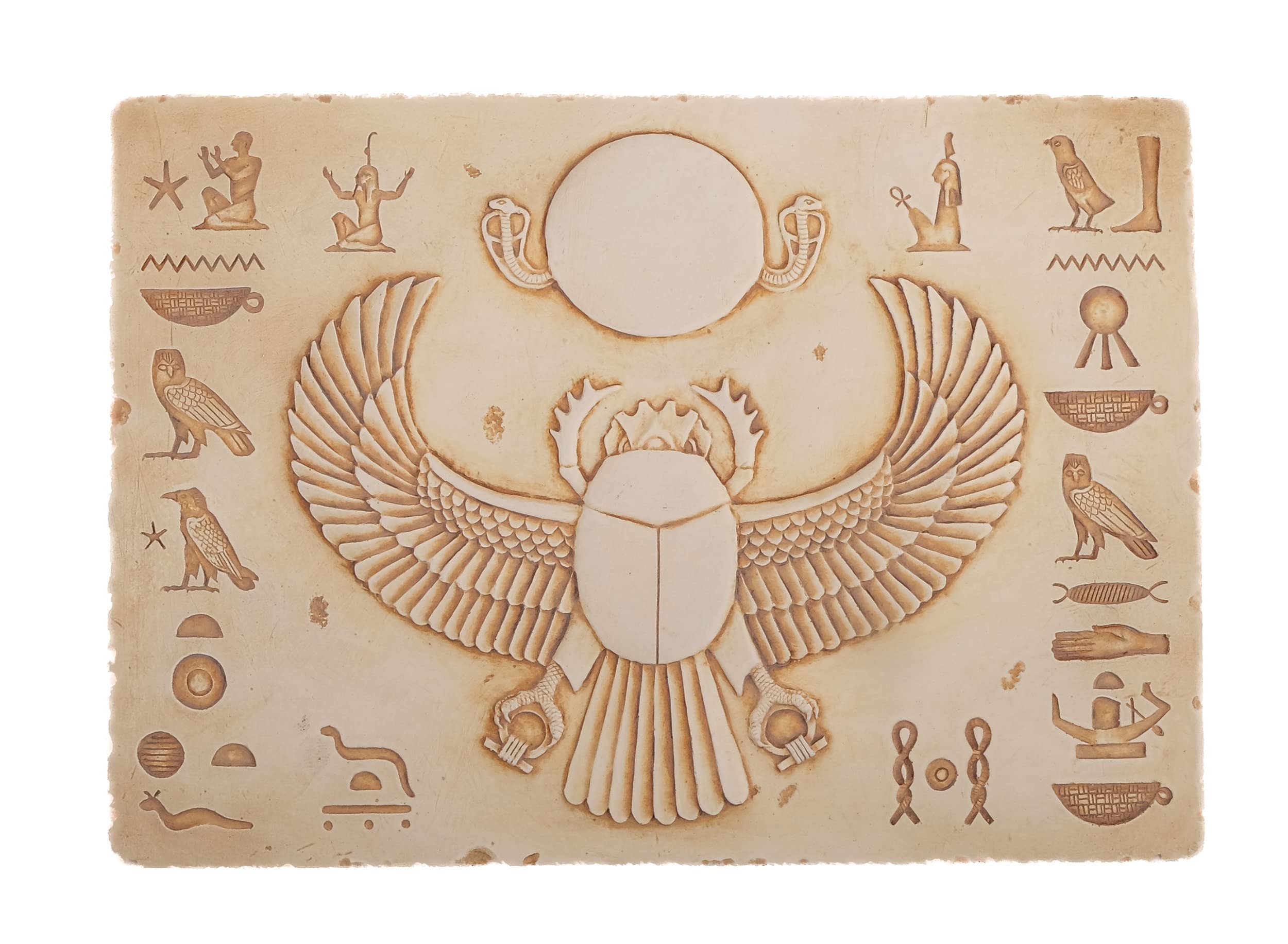 Scarab Beetle Ancient Egypt Artifacts Papyrus Painting Sacred Scarab