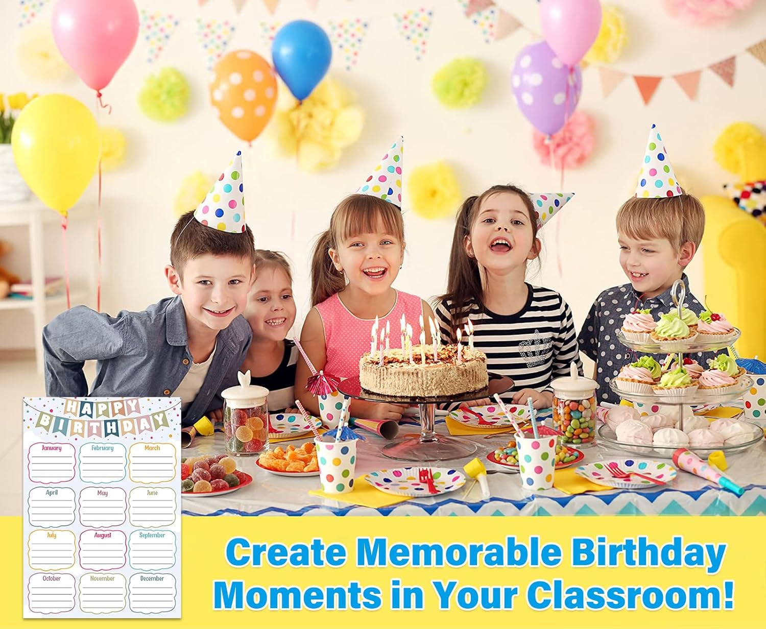 BIZIBAFF Birthday Chart for Classroom - Boho Happy Philippines | Ubuy