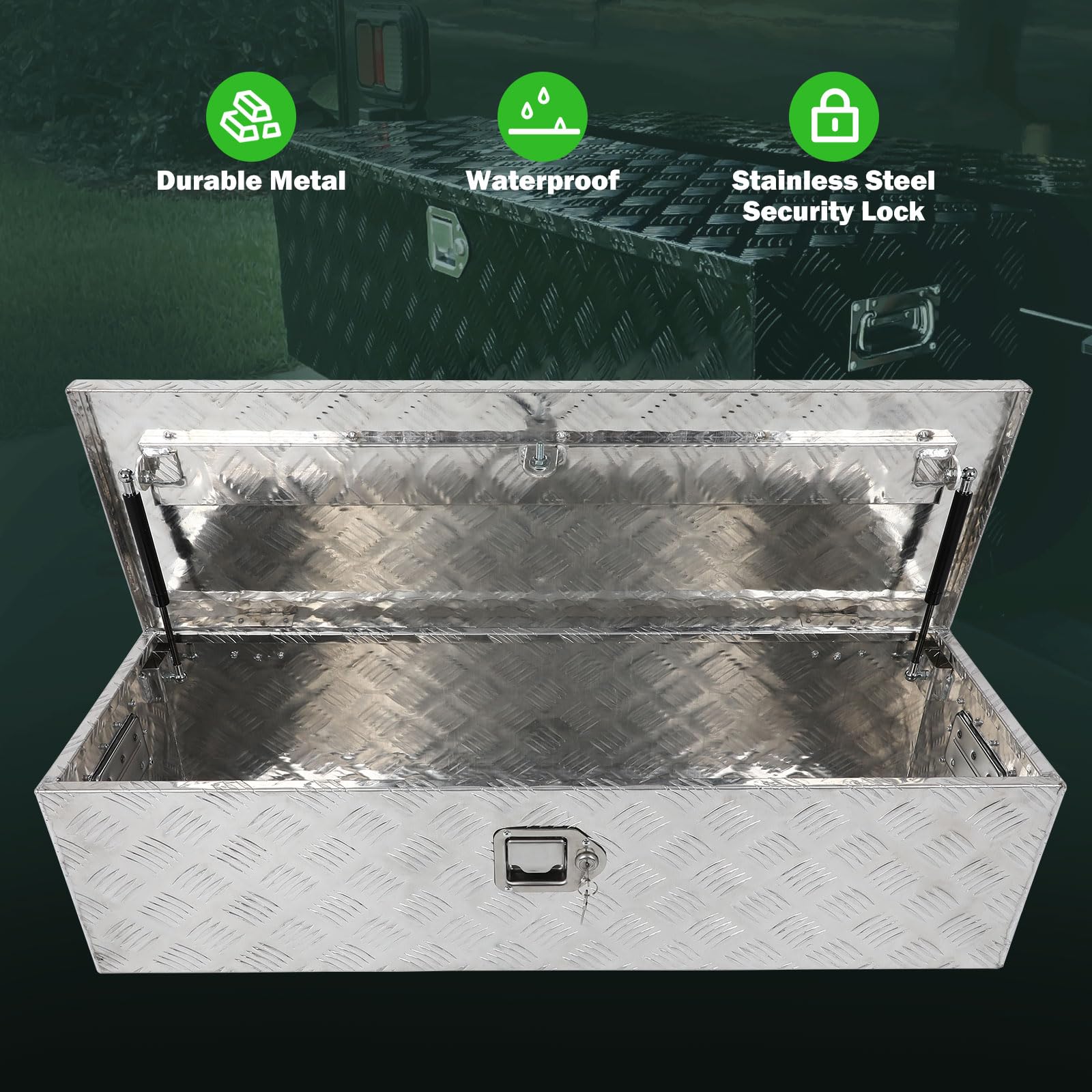 Snapklik.com : SCITOO 39 Inch Truck Bed Tool Box Aluminum Heavy Duty Diamond Plate Trailer ...