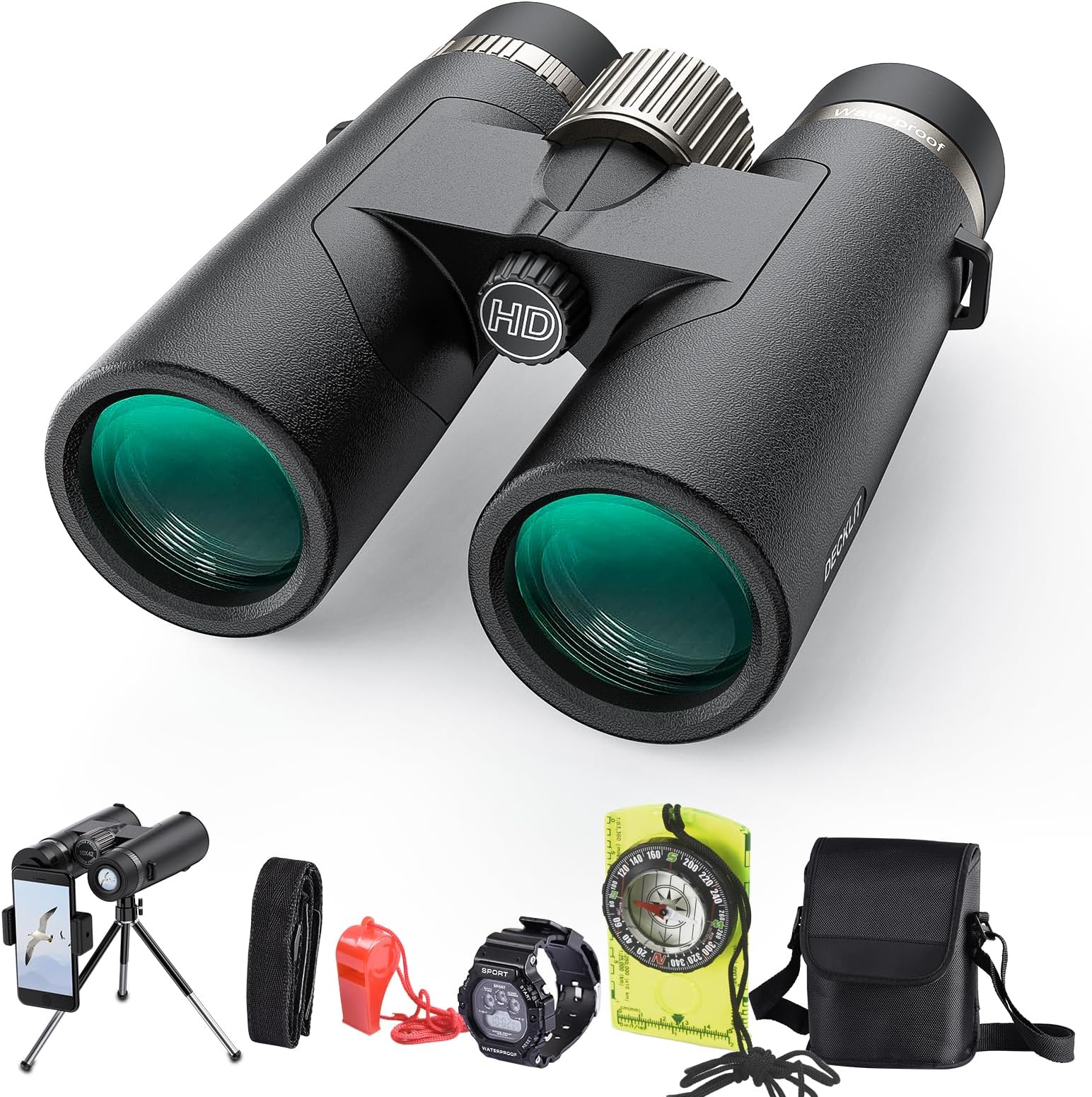 Amazon.com : 10x42 HD IPX7 Nitrogen-Filled Waterproof Binoculars for ...