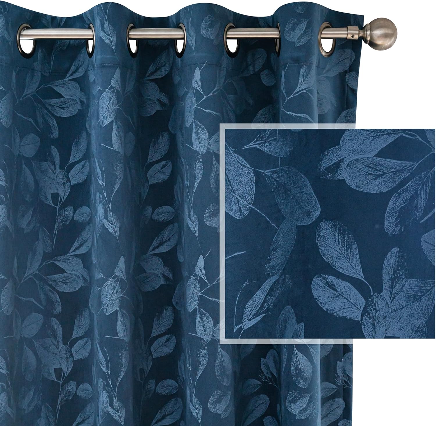 Amazon.com: MYSKY HOME Velvet Living Room Curtains 96 inches Long 2 ...