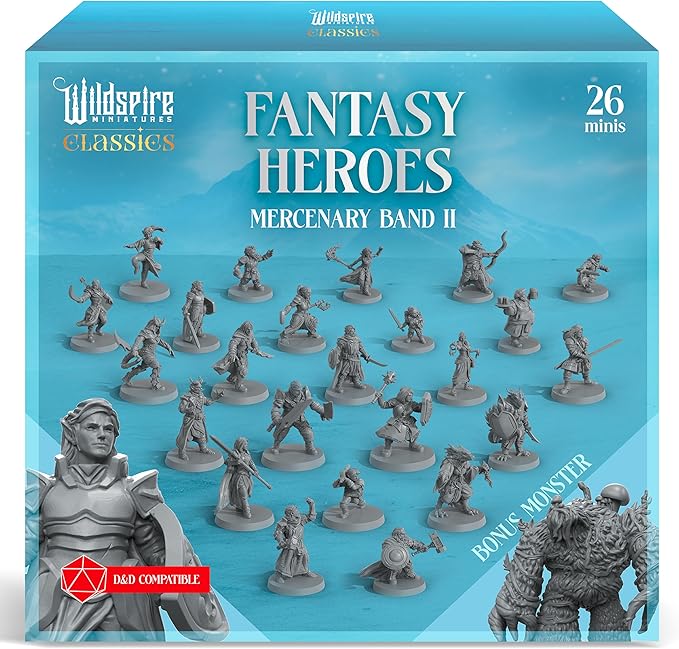 Amazon.com: Classic Heroes - Mercenary Band II - 26 Paintable ...