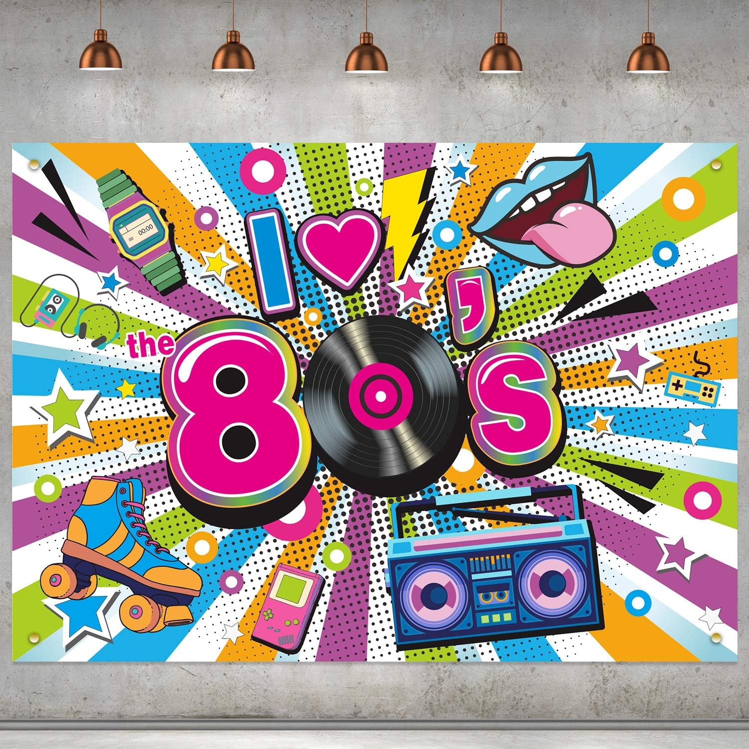 80s Party Background