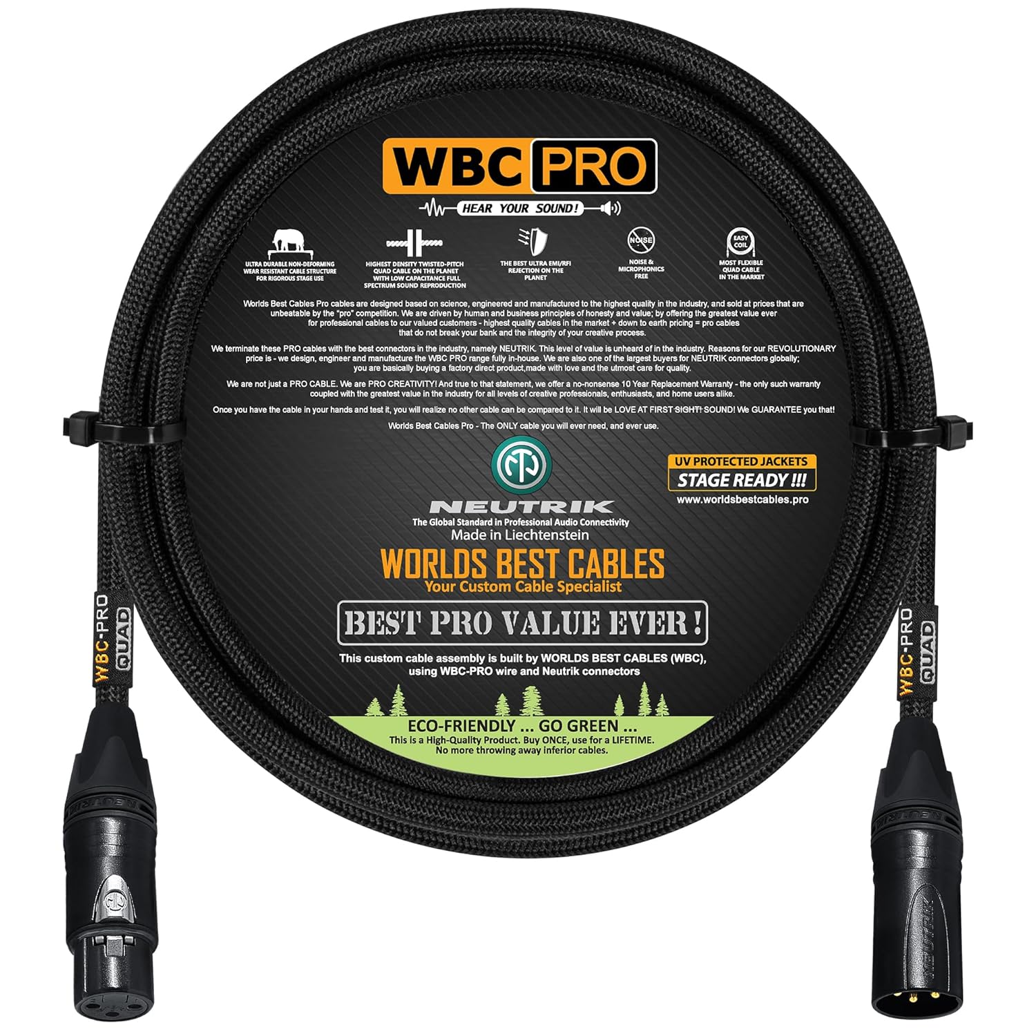Amazon.com: 6 Foot - WBC-PRO-Quad Ultra-Silent Ultra-Flexible Balanced ...