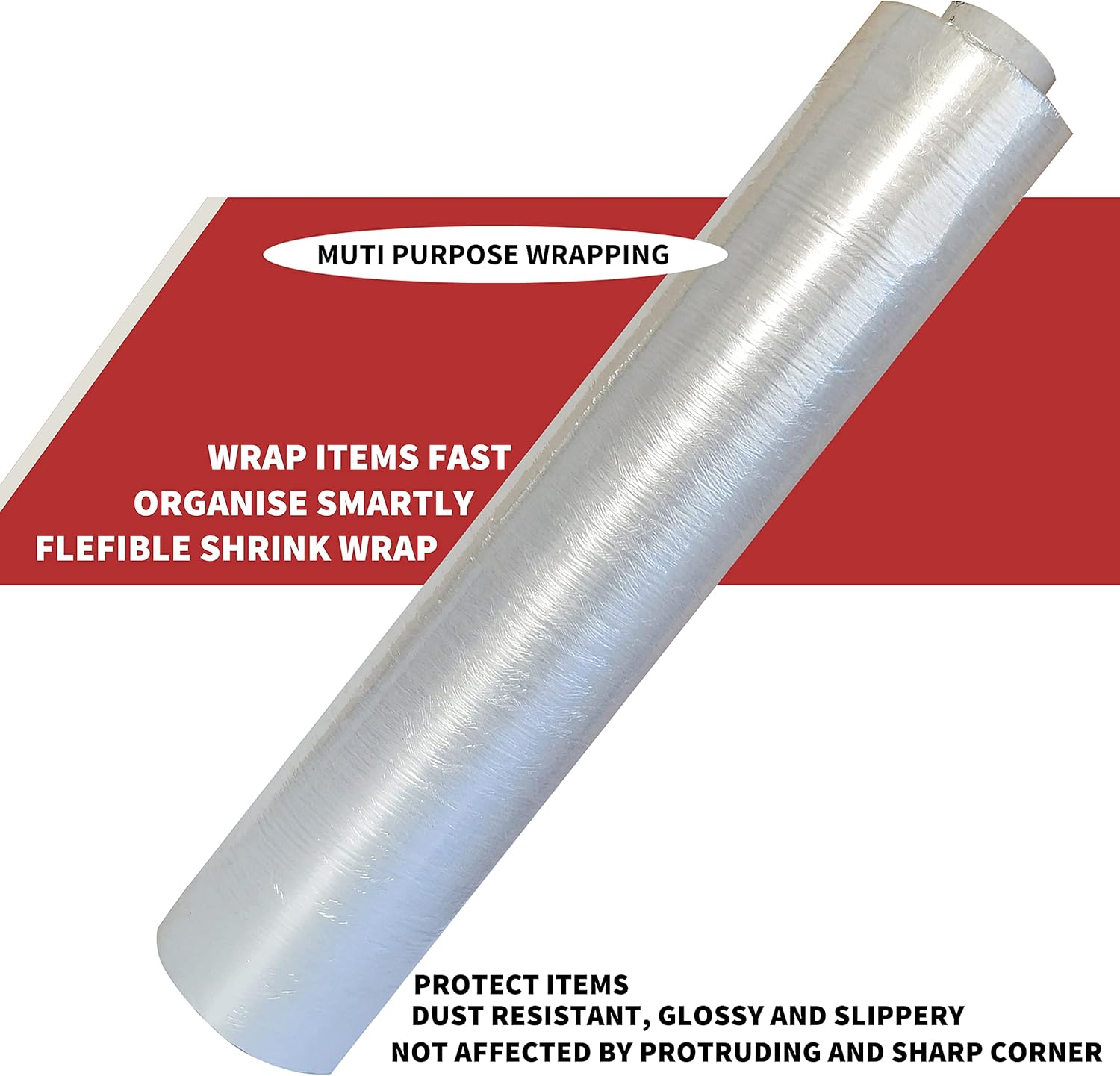 400mm x 250m Hand Pallet Wrap – Super Strength Clear Cling Film ...