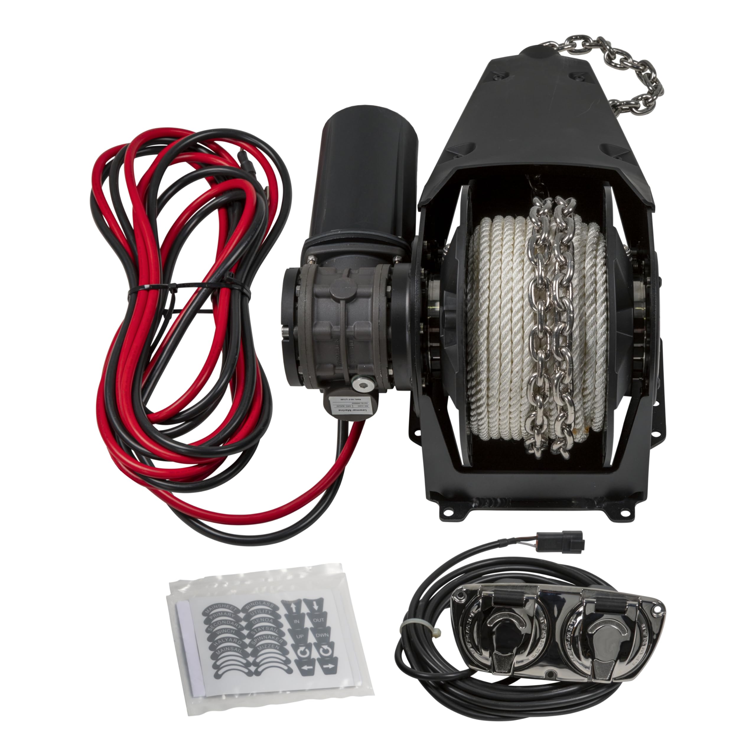 Lewmar Venta Pontoon Anchor Winch, 220 lb. Load Capacity, 92' 3-Strand ...