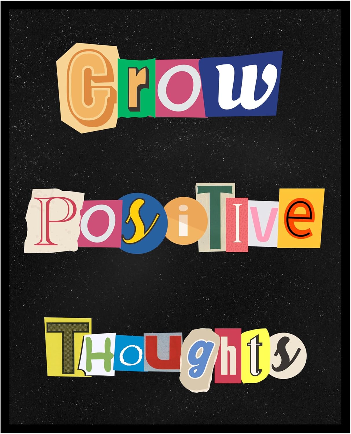 Amazon.com: Poster Master Grow Positive Thoughts Poster - Inspirational ...