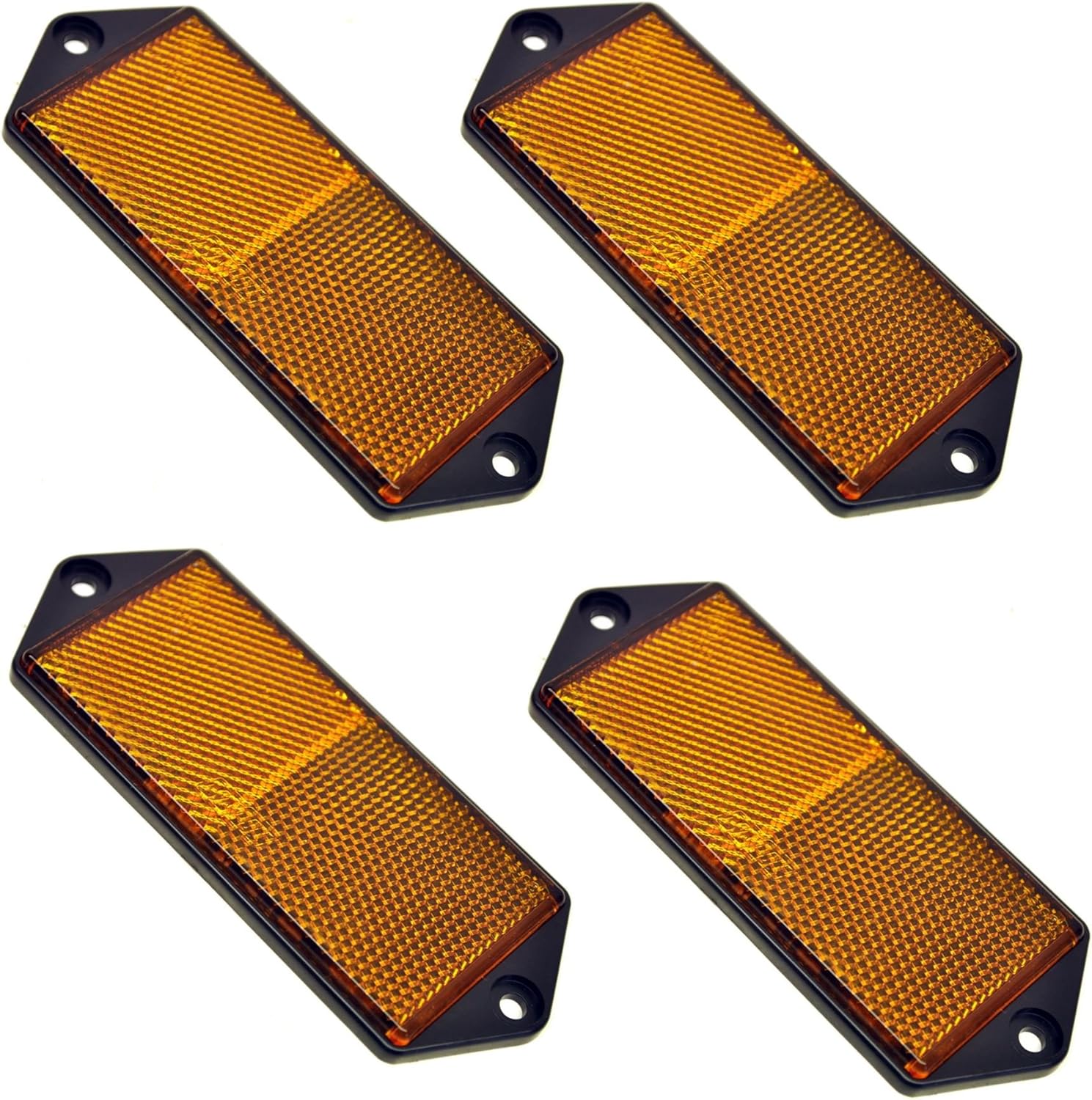 Amazon.com : AB Tools Amber Large Rectangular Side Reflector Pack of 4 ...