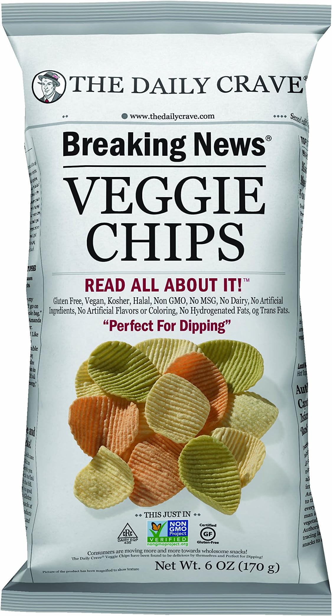 Amazon.com : The Daily Crave Veggie Chips, 6 Oz (Pack Of 8) Veggie ...