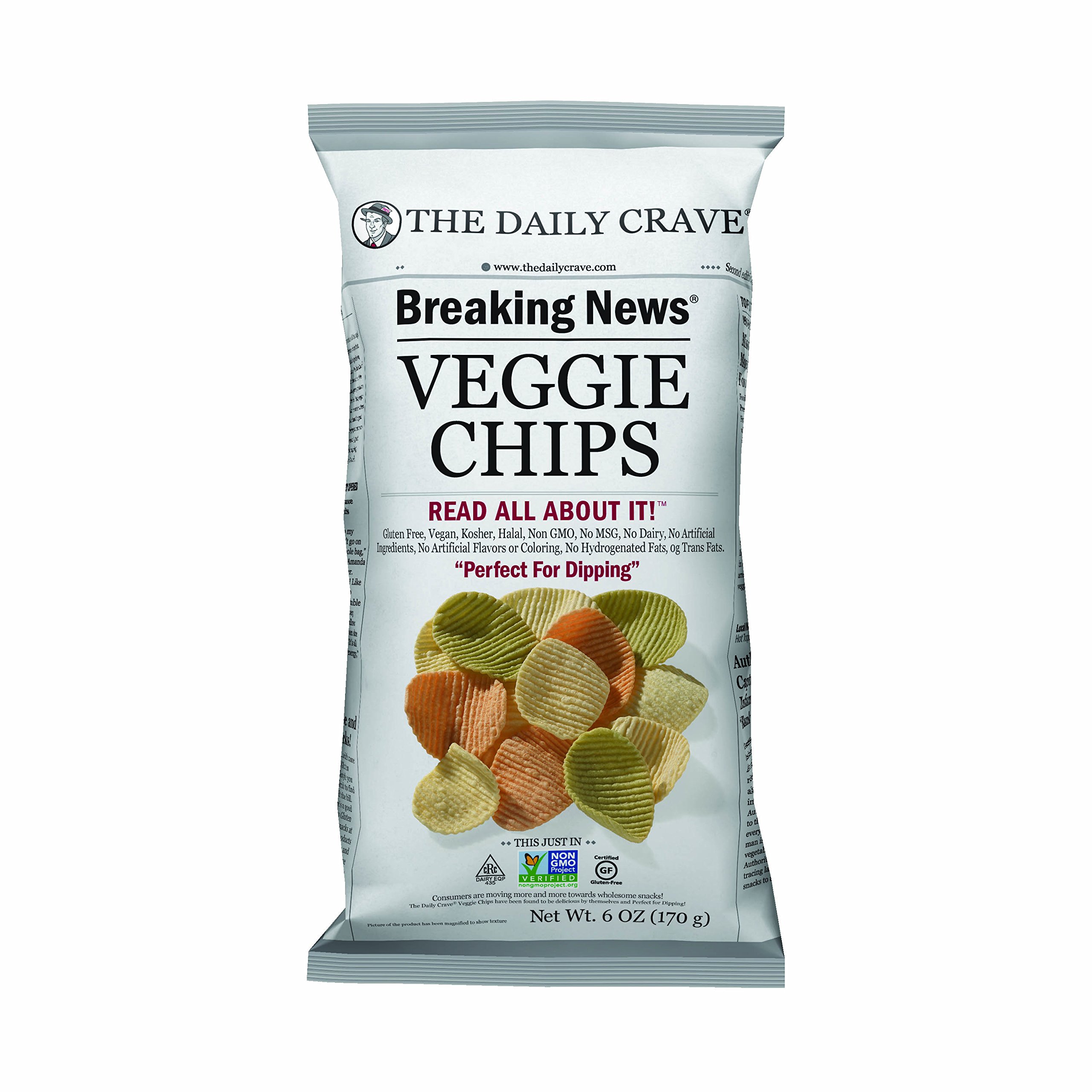 Amazon.com: The Daily Crave Veggie Chips, 6 Ounce (Pack of 6)