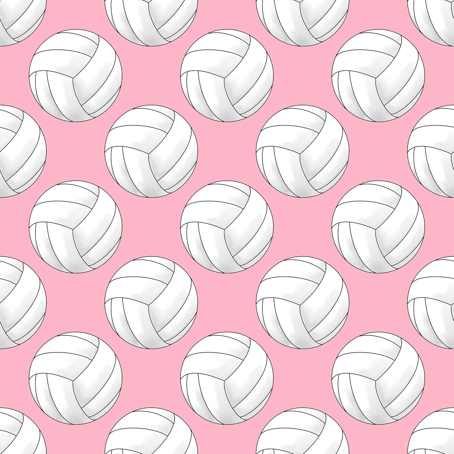Amazon.com: Pink Volleyball Premium Luxury Thick Wrapping Paper Sea ...