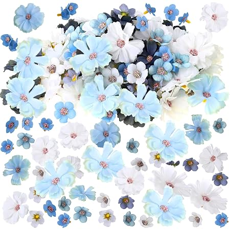 Amazon.com: 120 Pcs Mini Flowers for Crafts Faux Flowers Heads ...