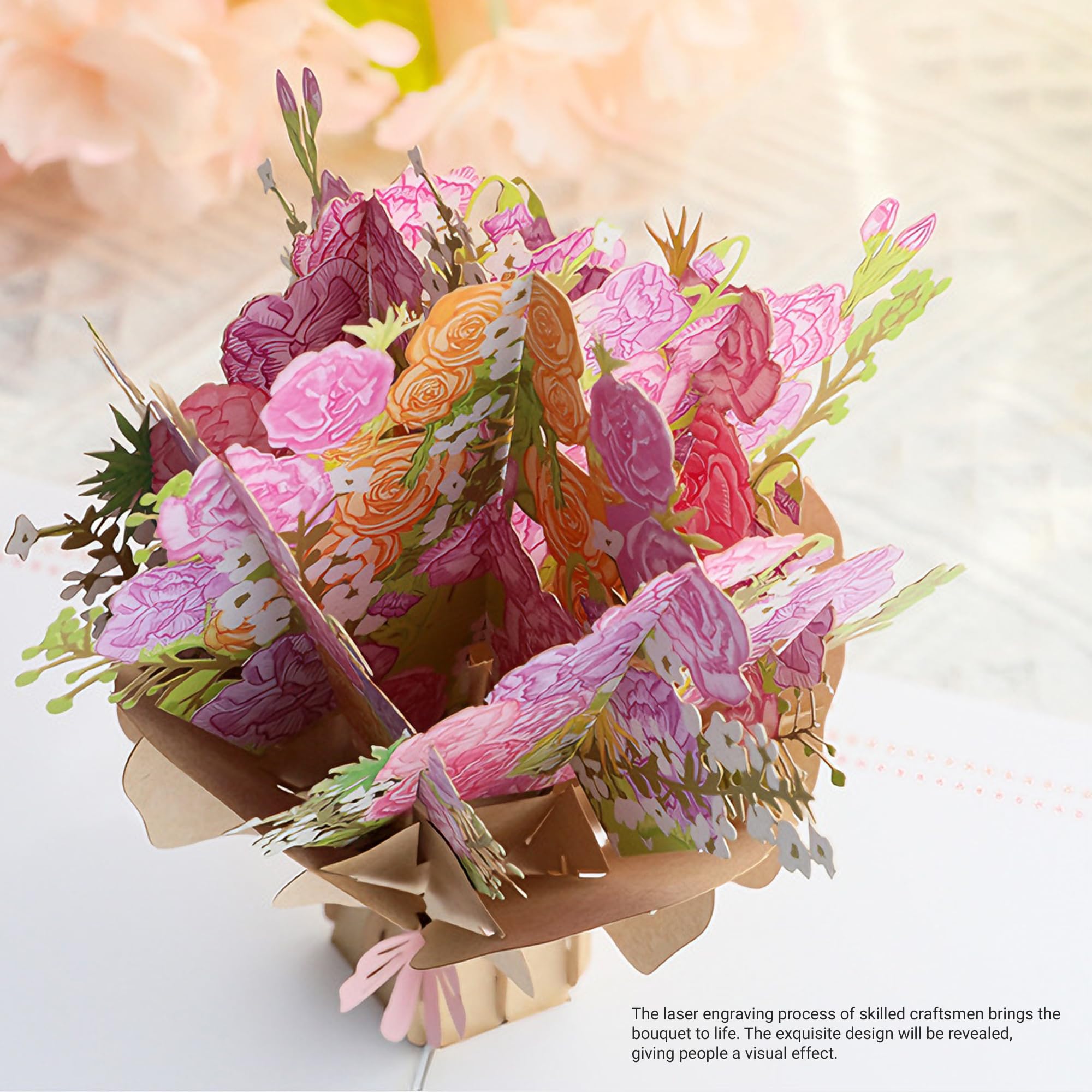 Snapklik.com : Pop Up Birthday Cards For Women, Spring Carnation Pop Up ...