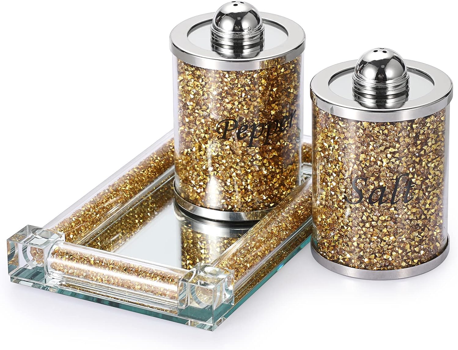 Amazon.com: Salt and Pepper Shakers,Glass Crystal Salt and Pepper ...