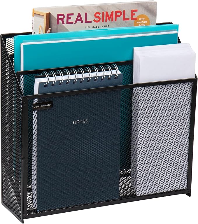 Amazon.com: Mind Reader Vertical File Storage, Desktop Organizer ...