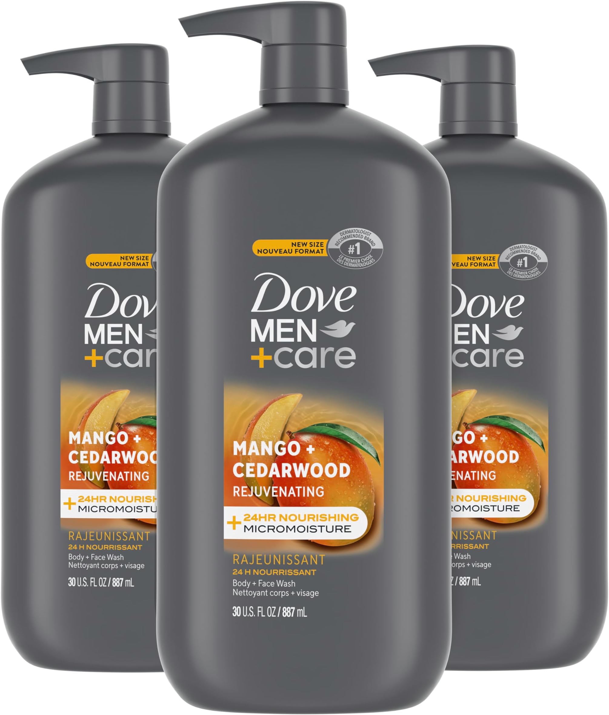 Amazon.com : DOVE MEN + CARE Body and Face Wash Rejuvenating Mango ...